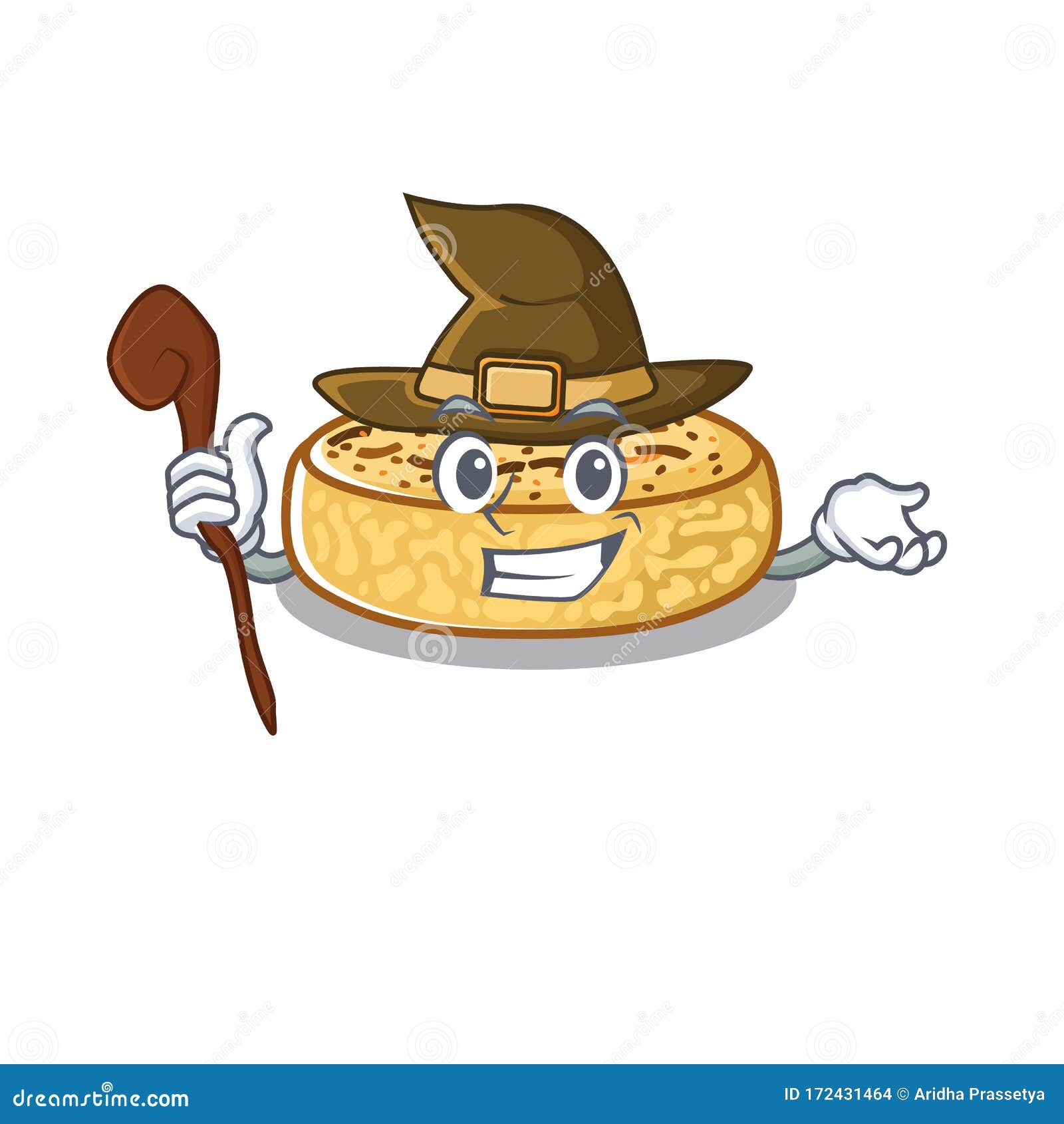 A Mascot Concept of Crumpets Performed As a Witch Stock Vector ...