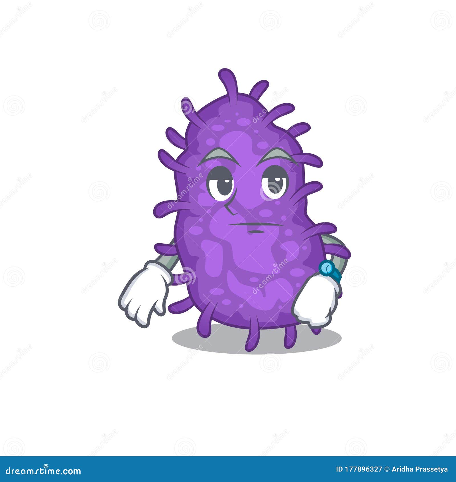 Mascot Design of Bacteria Bacilli Showing Waiting Gesture Stock Vector ...