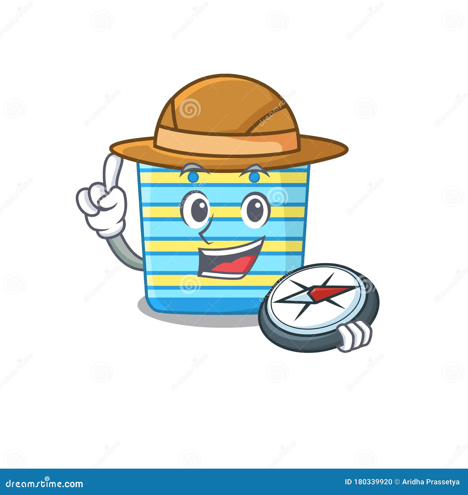 Mascot Design Concept of Beach Bag Explorer with a Compass Stock Vector ...