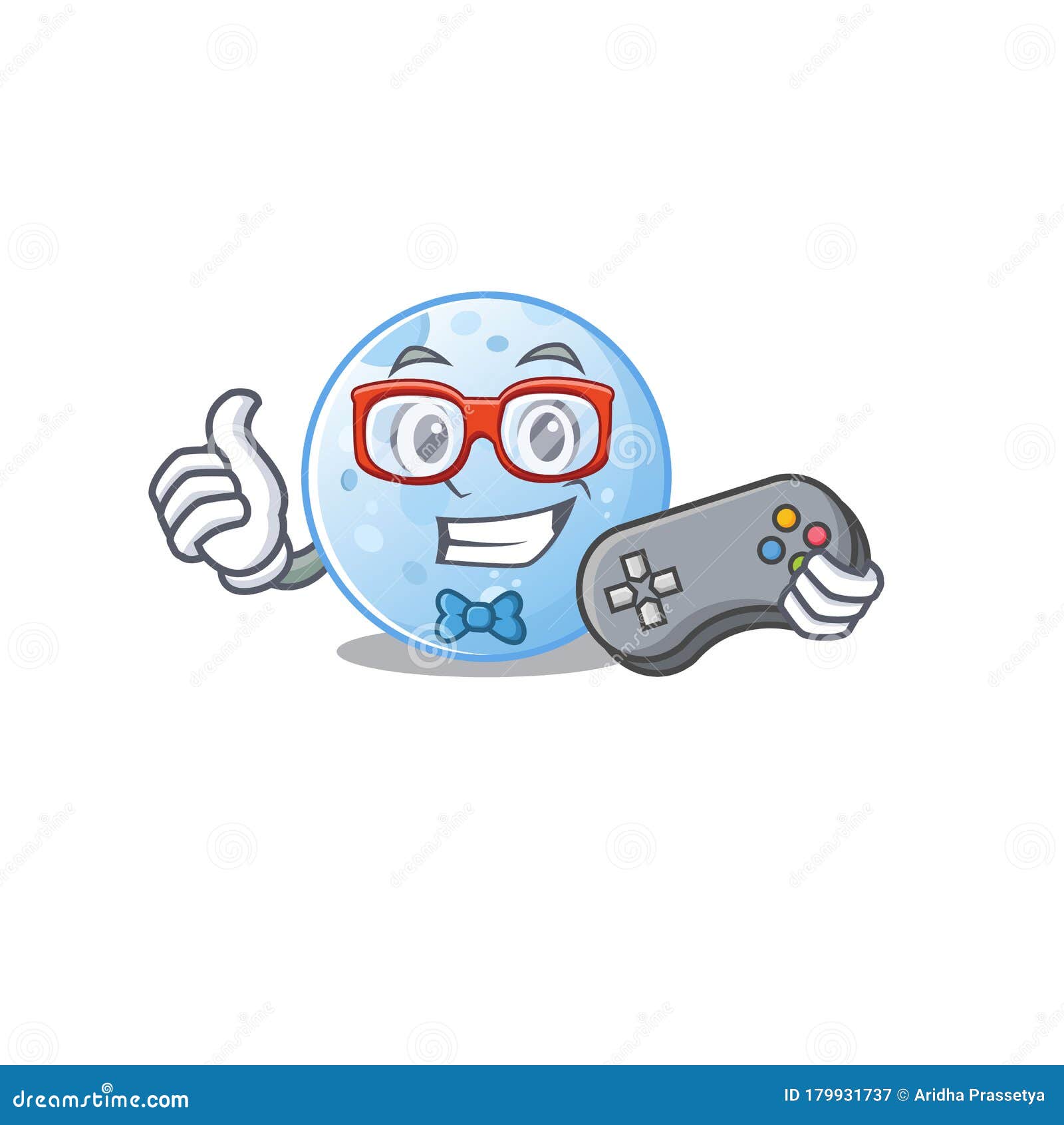 Mascot Design Concept of Blue Moon Gamer Using Controller Stock Vector ...