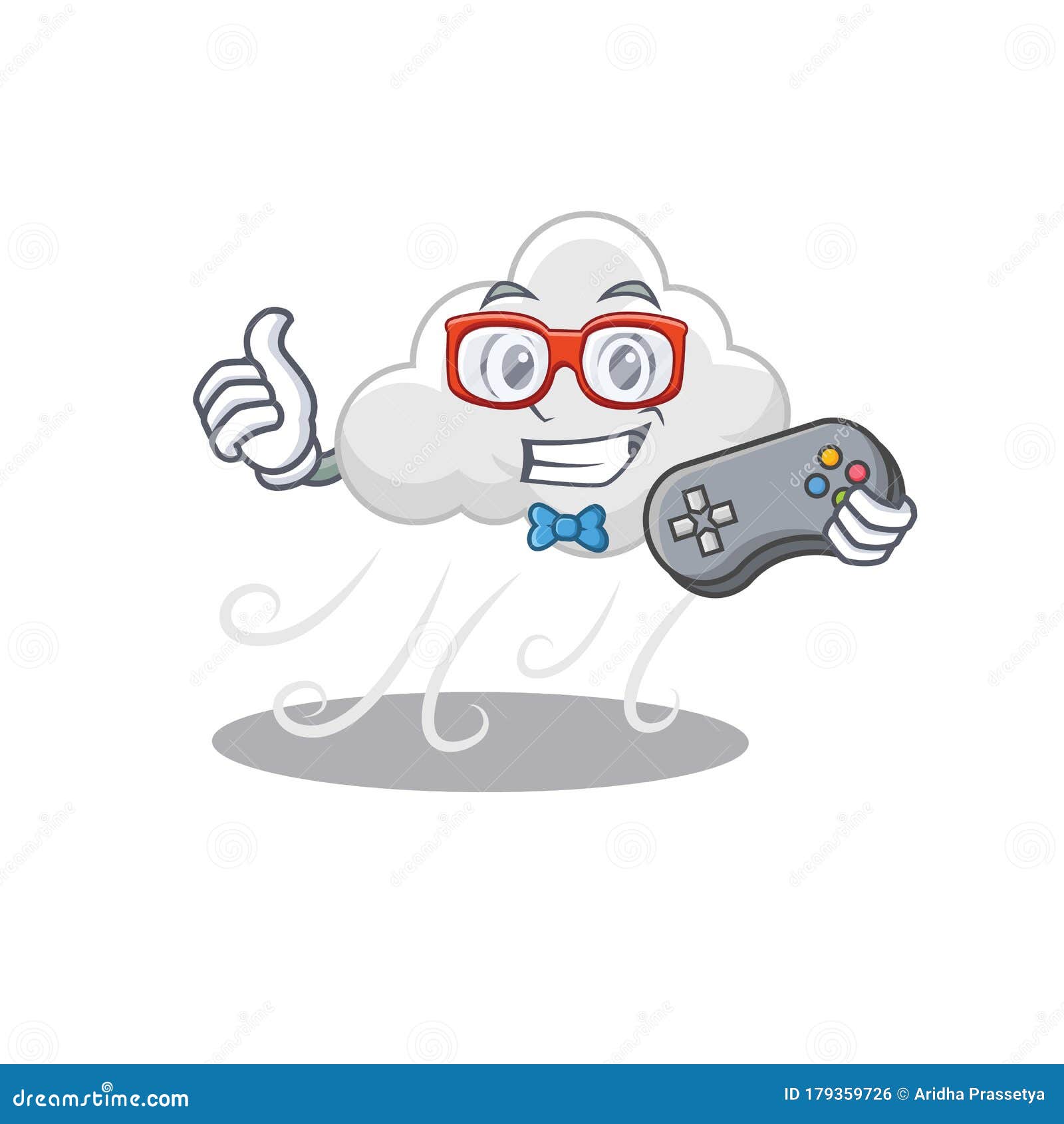 Mascot Design Concept of Cloudy Windy Gamer Using Controller Stock ...