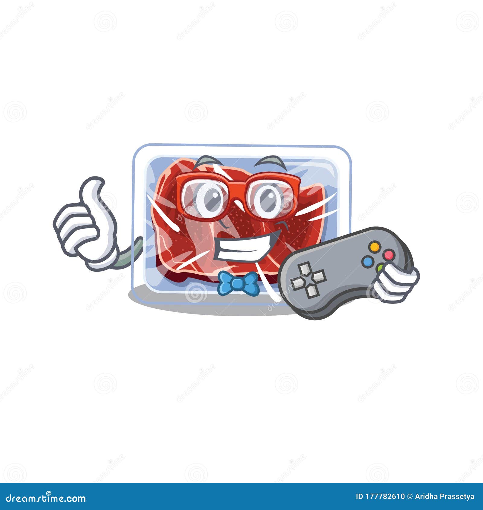 Mascot Design Concept of Frozen Beef Gamer Using Controller Stock ...