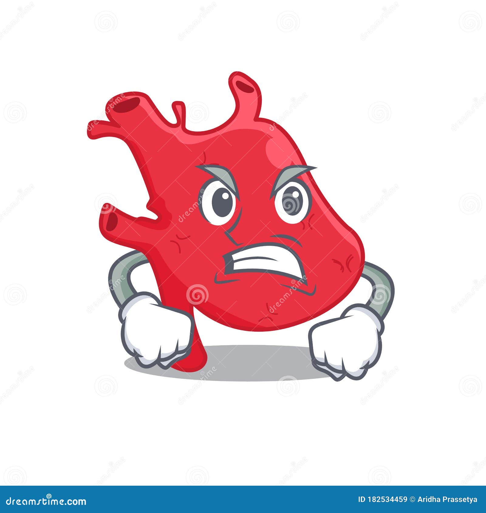 Mascot Design Concept of Heart with Angry Face Stock Vector ...