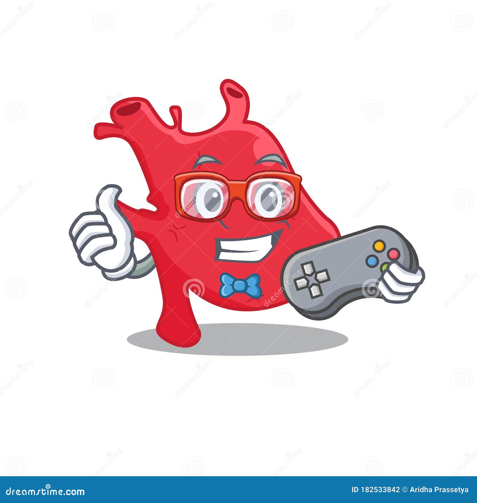 Mascot Design Concept of Heart Gamer Using Controller Stock Vector ...
