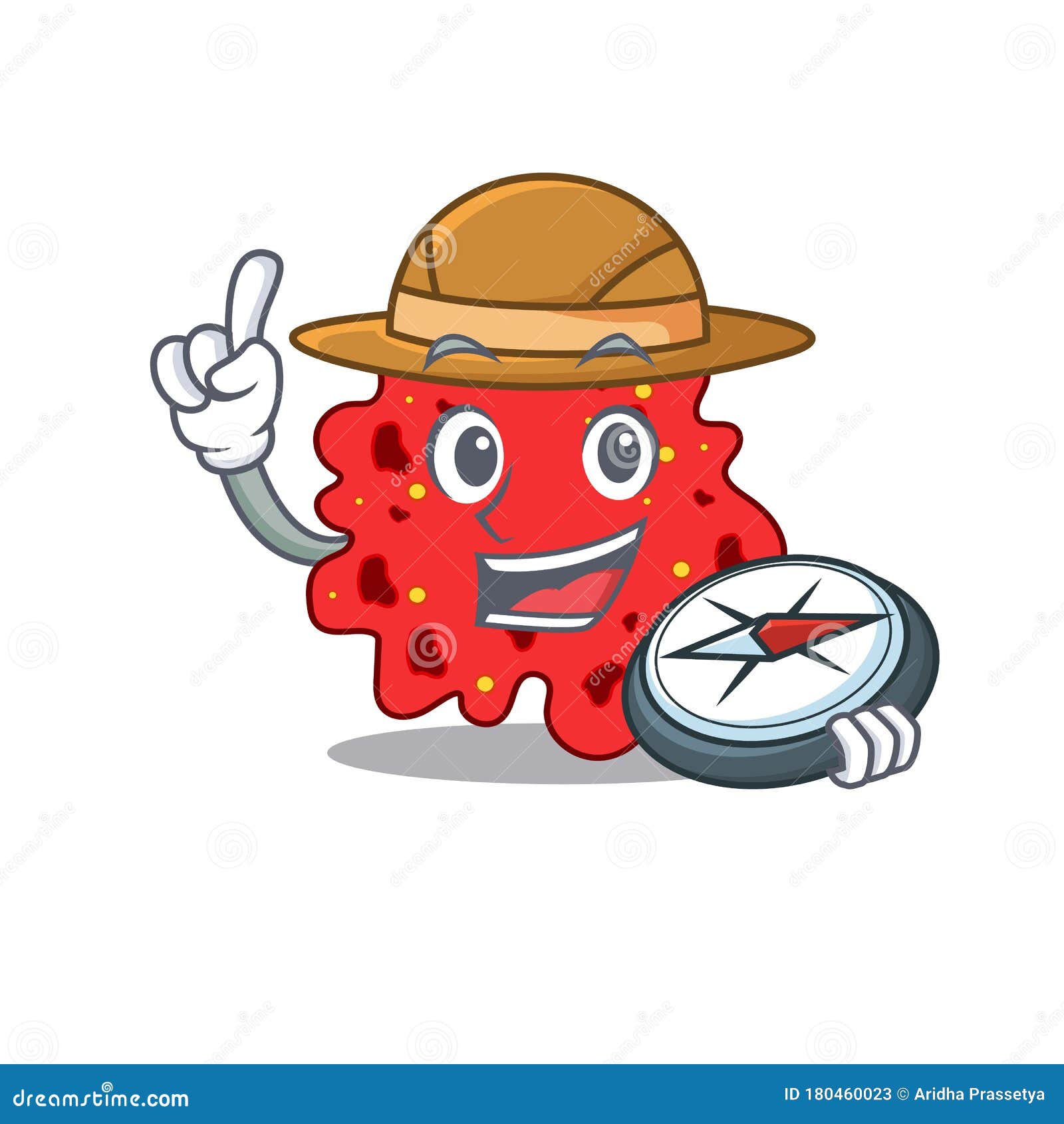 Mascot Design Concept of Streptococcus Pneumoniae Explorer with a ...