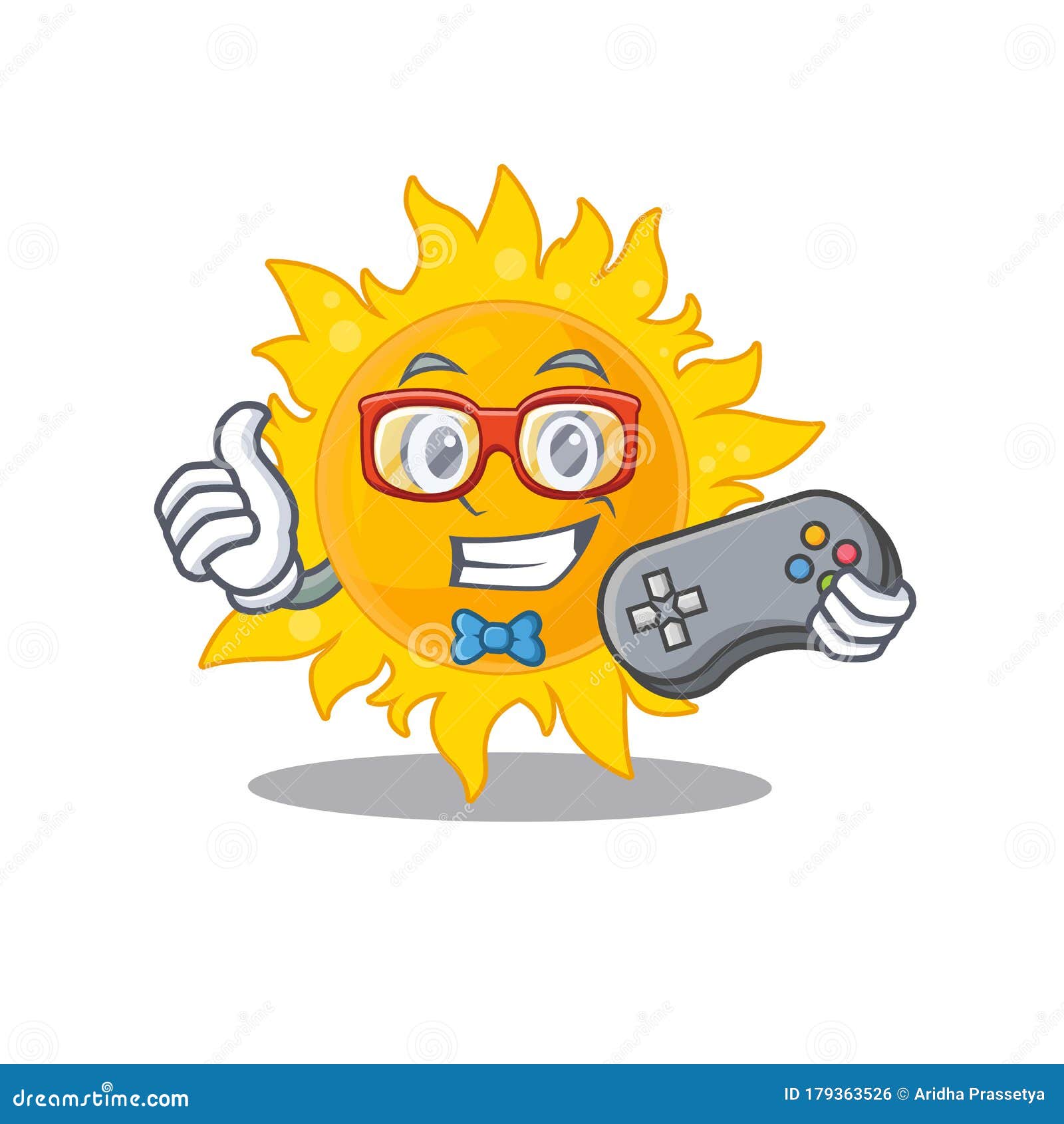 Mascot Design Concept of Summer Sun Gamer Using Controller Stock Vector ...