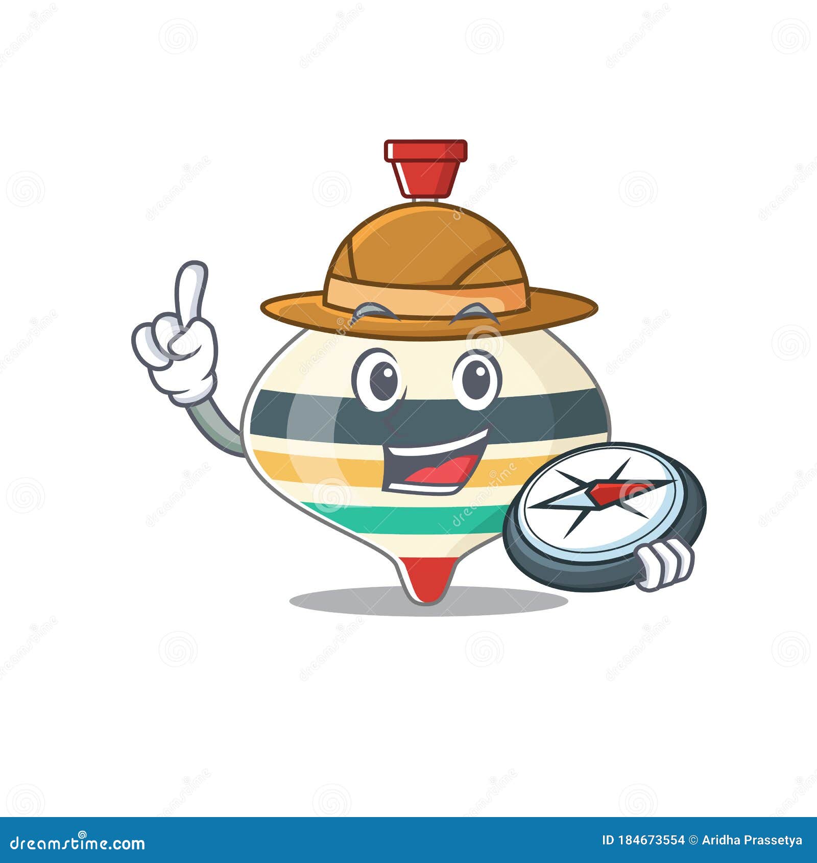 Mascot Design Concept of Top Toy Explorer Using a Compass in the Forest ...