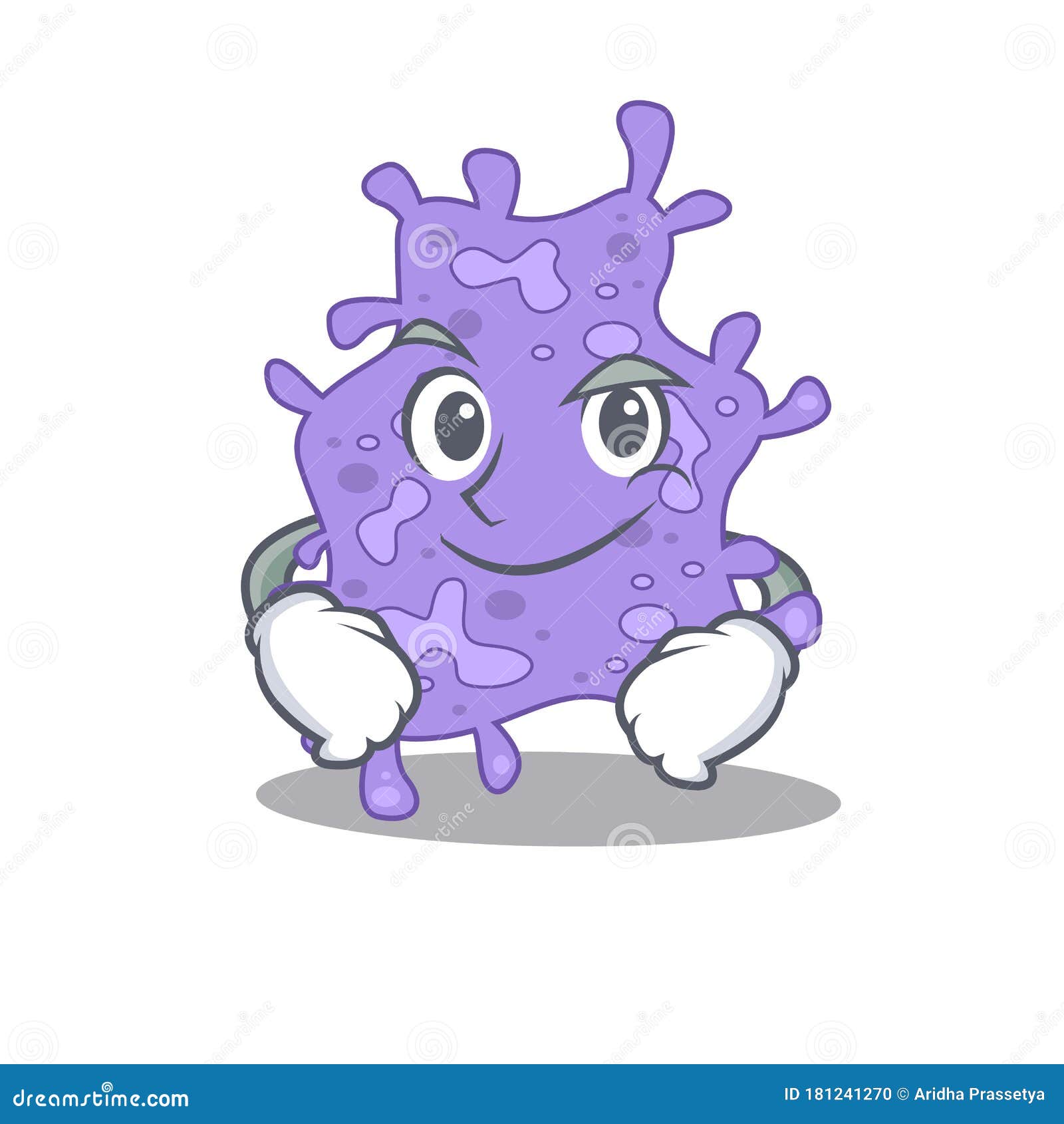 A Mascot Design of Staphylococcus Aureus Having Confident Gesture Stock ...
