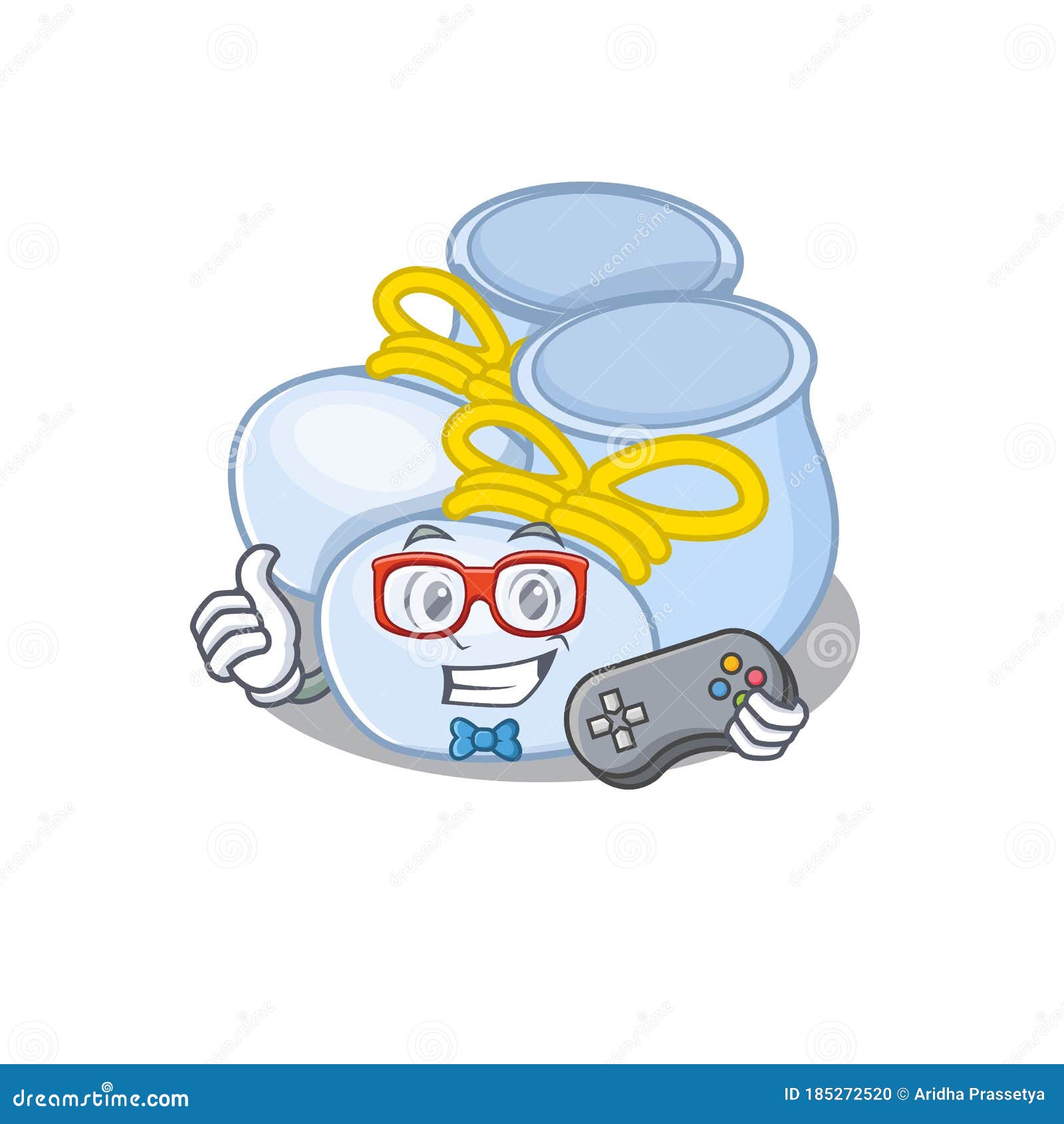 Mascot Design Style of Baby Boy Boots Gamer Playing with Controller ...