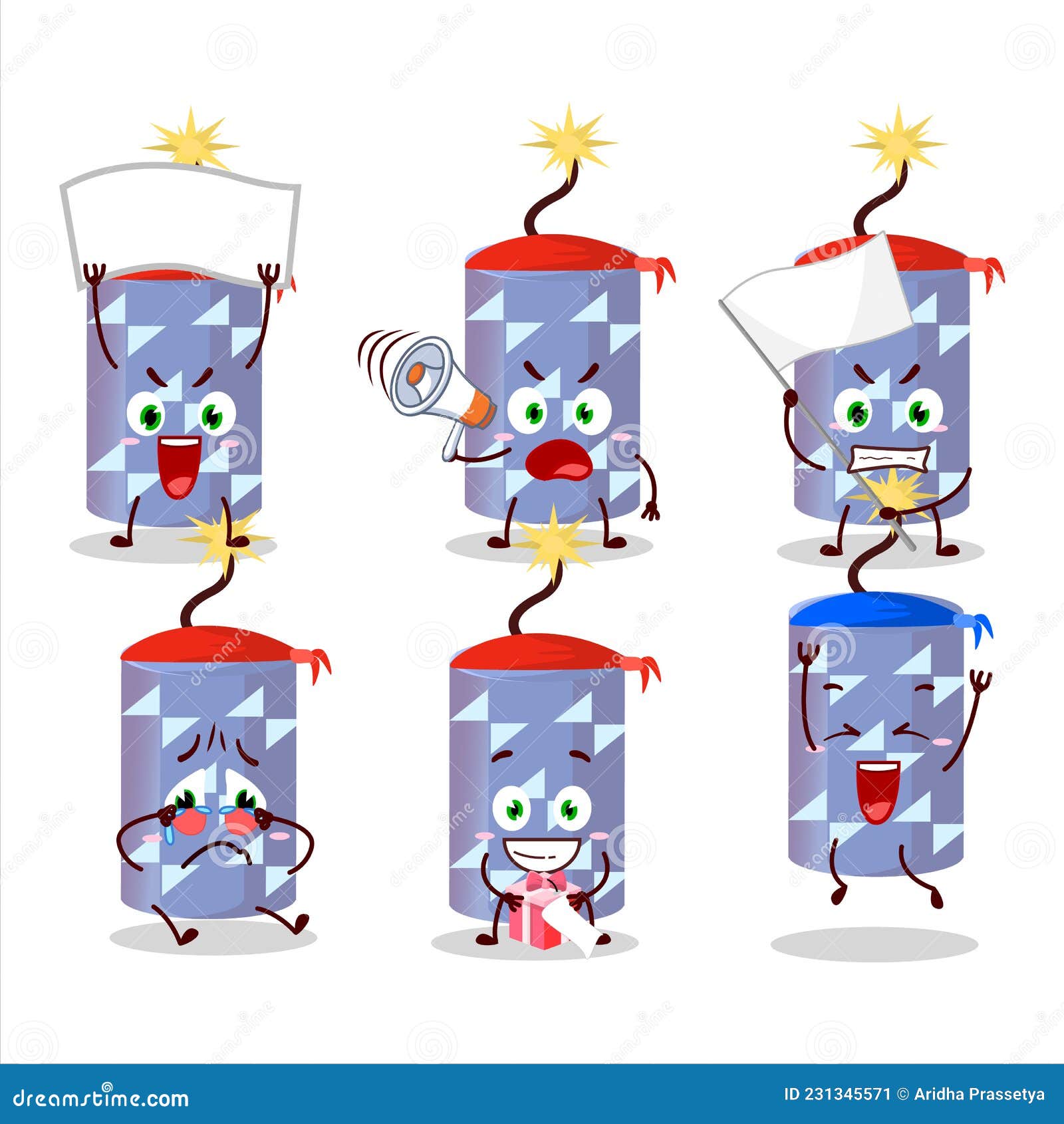 Mascot Design Style of Light Blue Firecracker Character As an ...