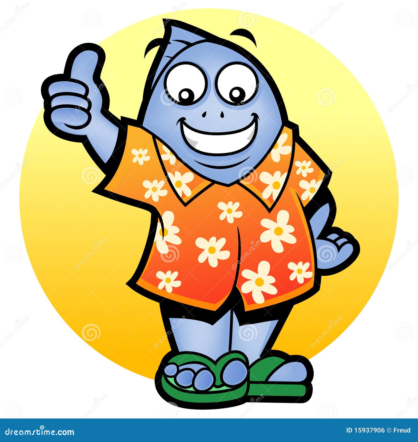 Mascot fish - thumb up stock illustration. Illustration of mascot ...