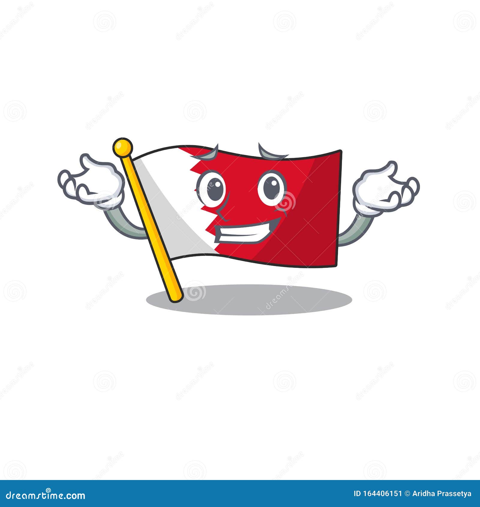 Mascot Flag Bahrain with in Grinning Character Stock Vector ...