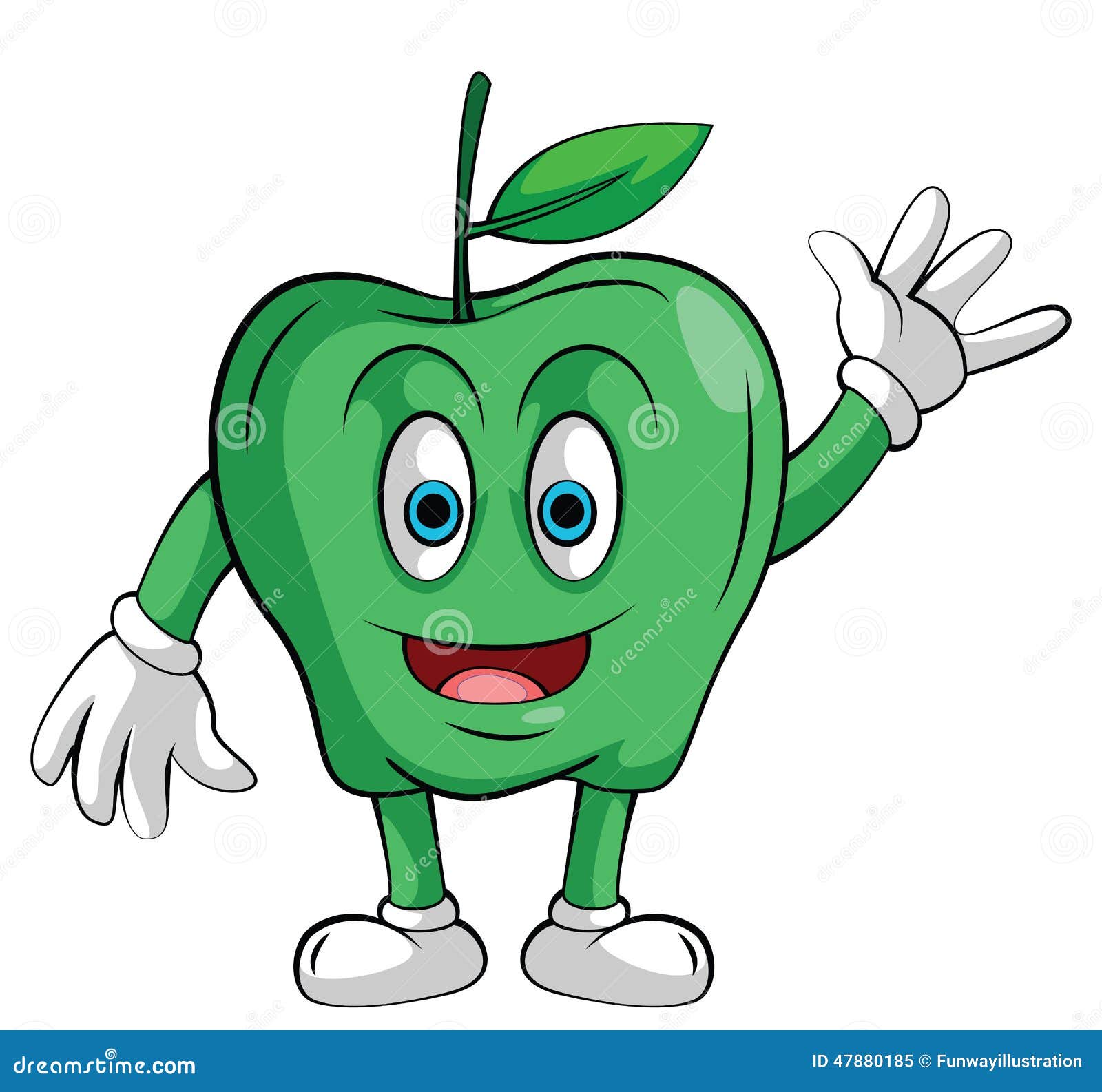 Apple Smile Cartoon | CartoonDealer.com #25524775