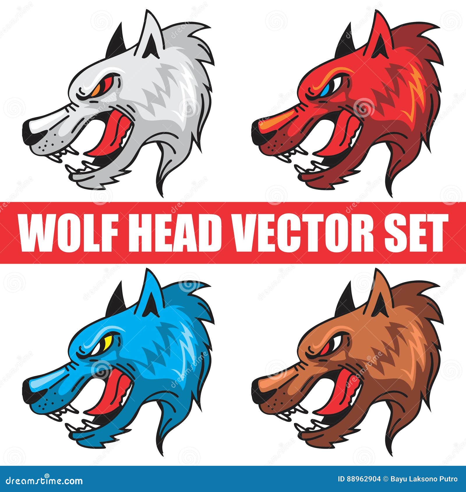 MASCOT in HAND DRAWING STYLE WOLF Stock Illustration - Illustration of ...