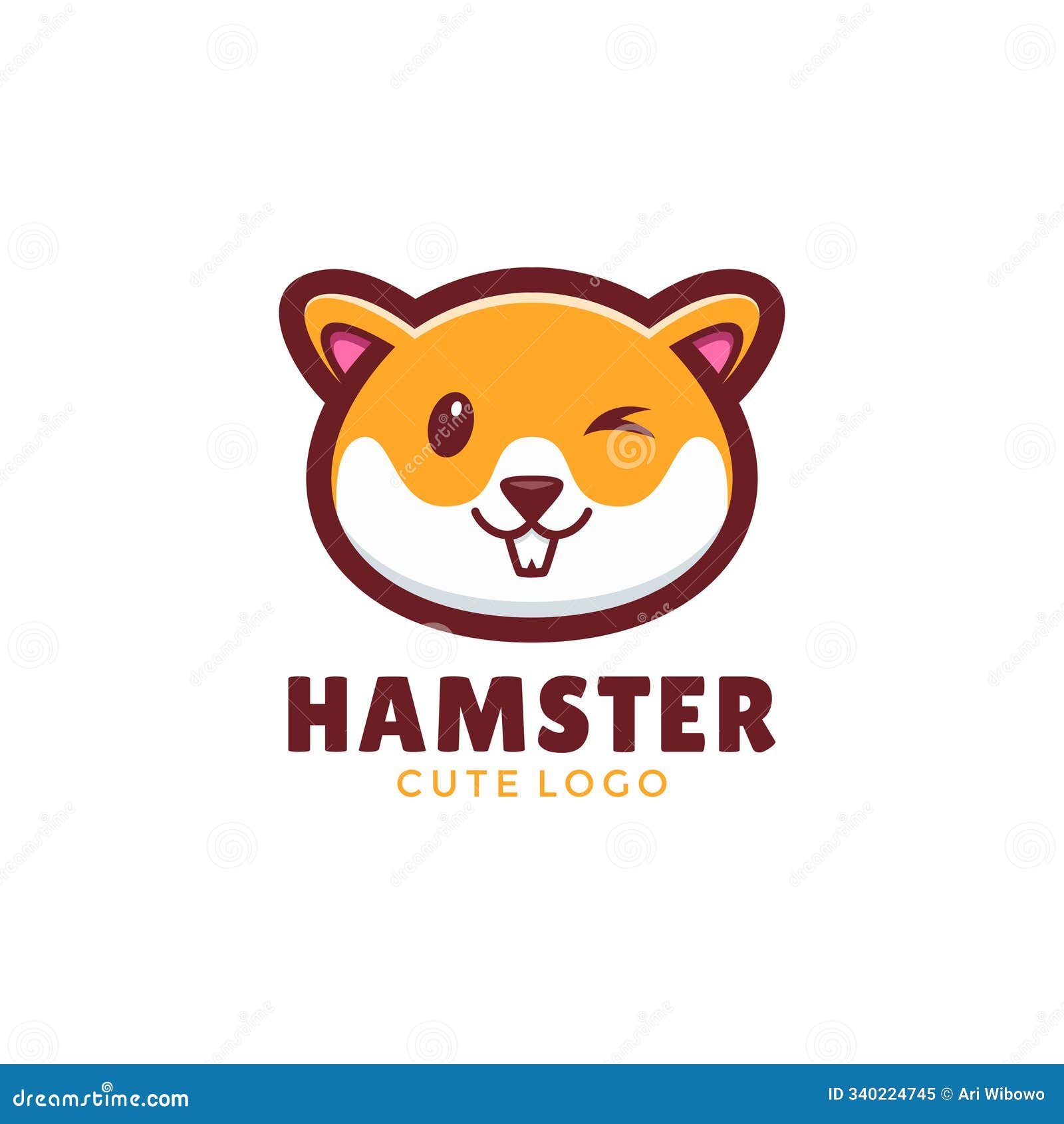 Mascot Head Hamster Logo Modern Vector Design Template Stock Vector ...