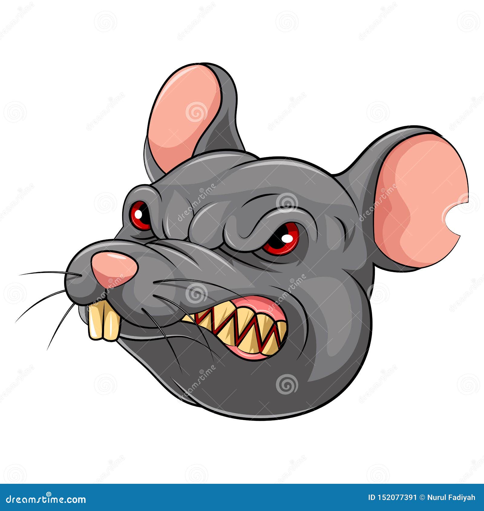 Mascot Head of an mouse stock vector. Illustration of cute - 152077391