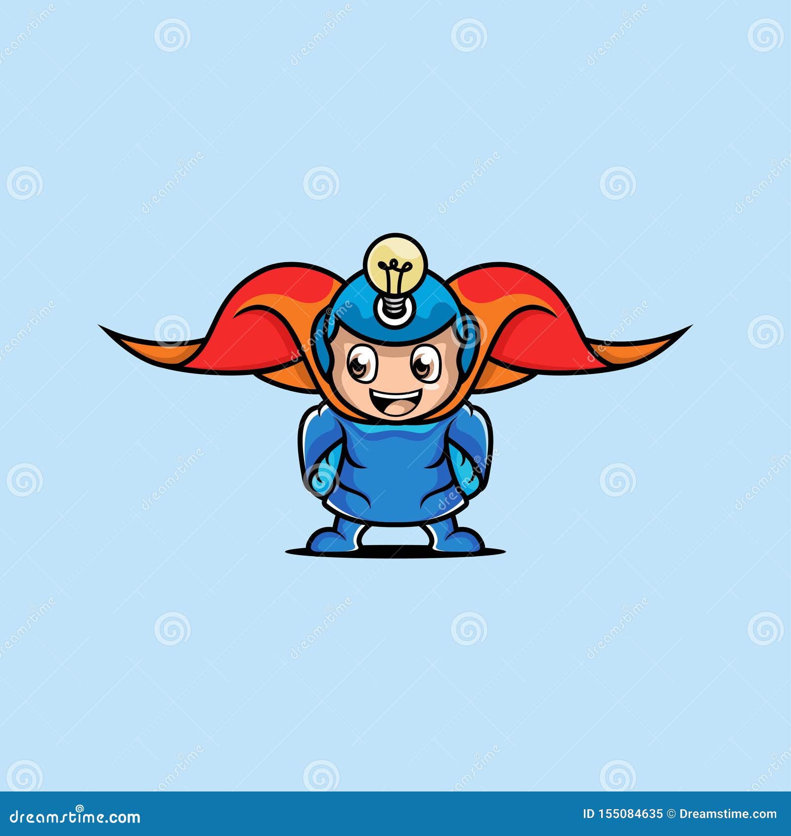 Mascot Hero Character Smart Kids Logo Vector Stock Vector ...