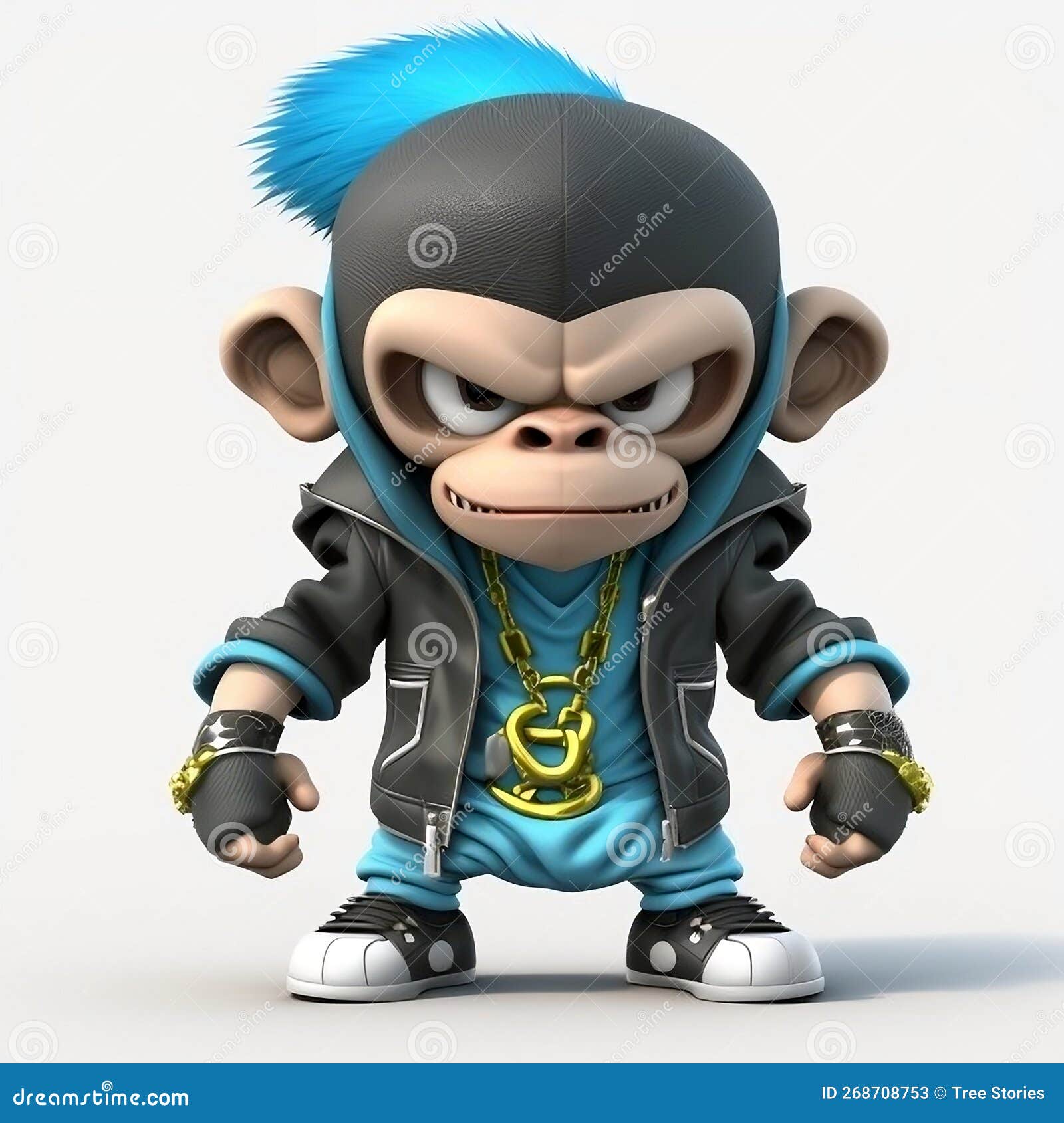 Mascot Hip Hop Cool Monkey stock illustration. Illustration of monkey ...