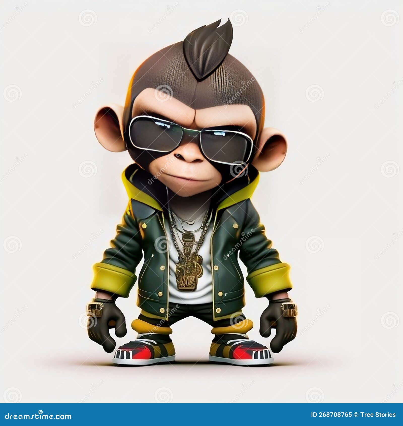 Mascot Hip Hop Cool Monkey stock illustration. Illustration of cool ...