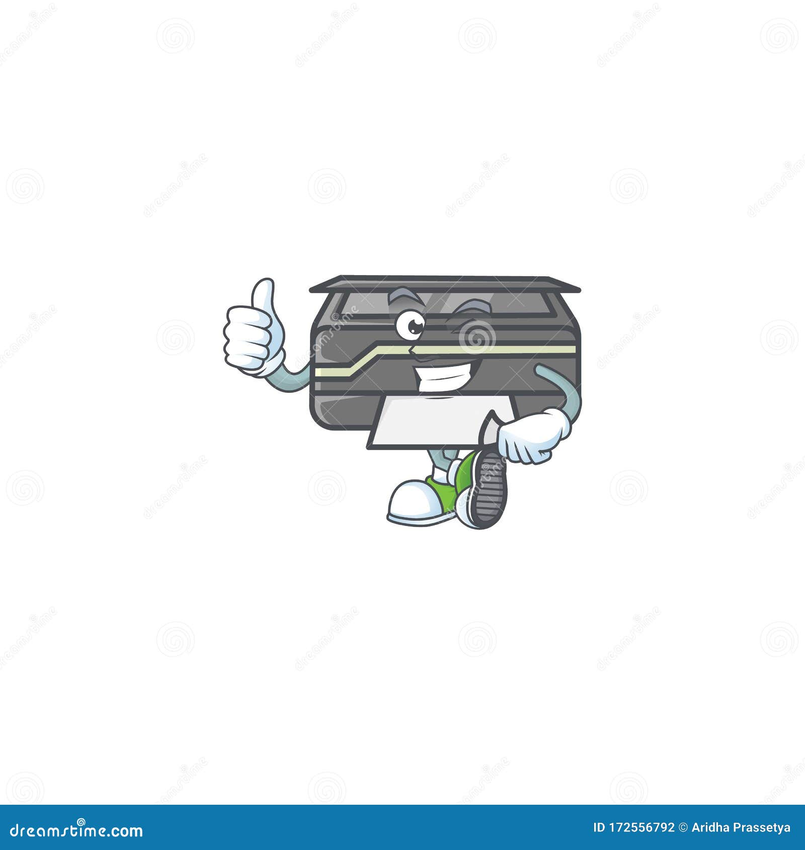 A Mascot Icon of Printer Making Thumbs Up Gesture Stock Vector ...