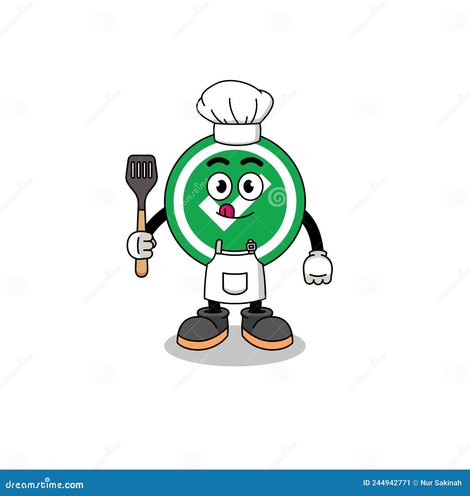 Mascot Illustration of Check Mark Chef Stock Vector - Illustration of ...