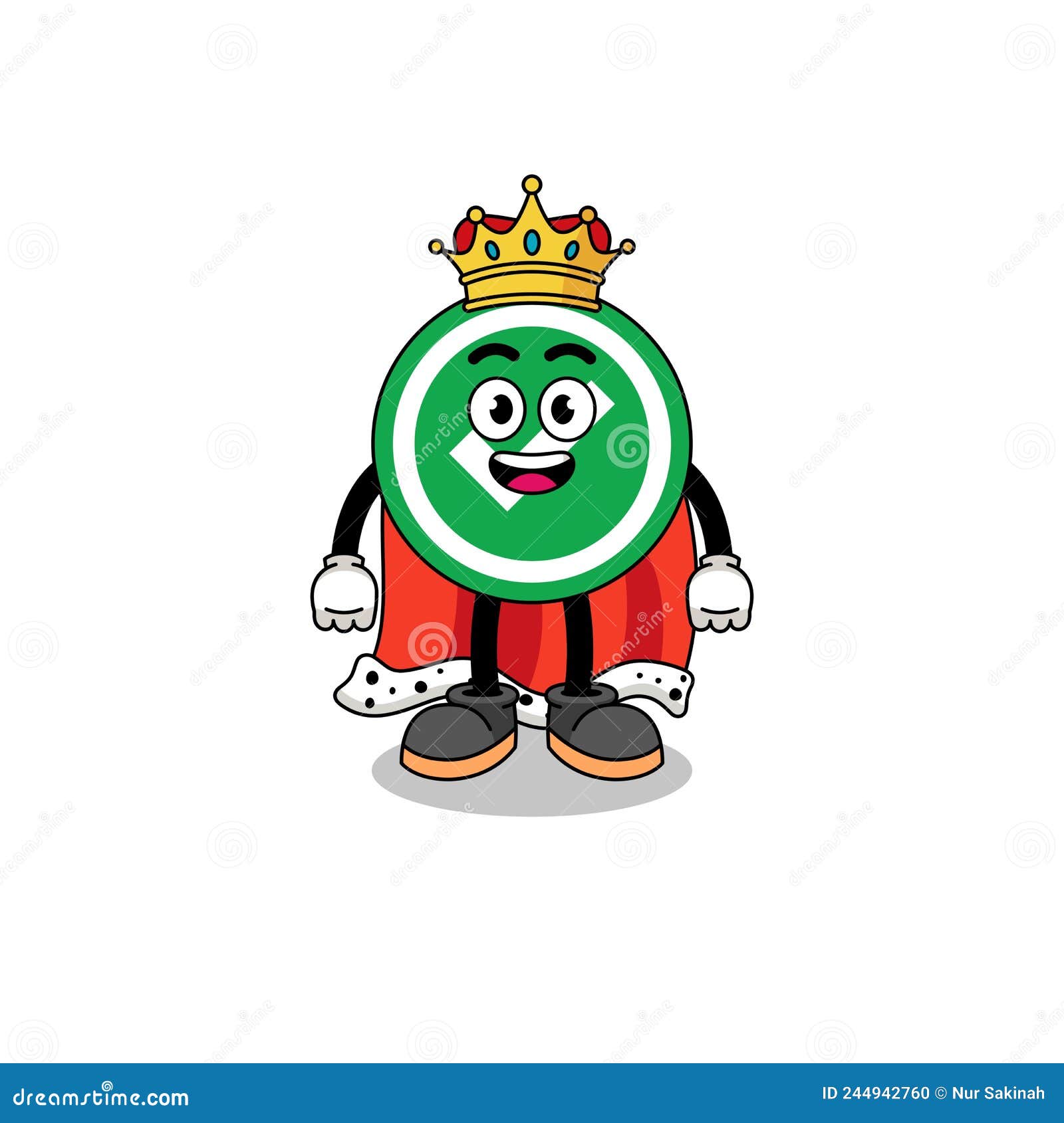 Mascot Illustration of Check Mark King Stock Vector - Illustration of ...