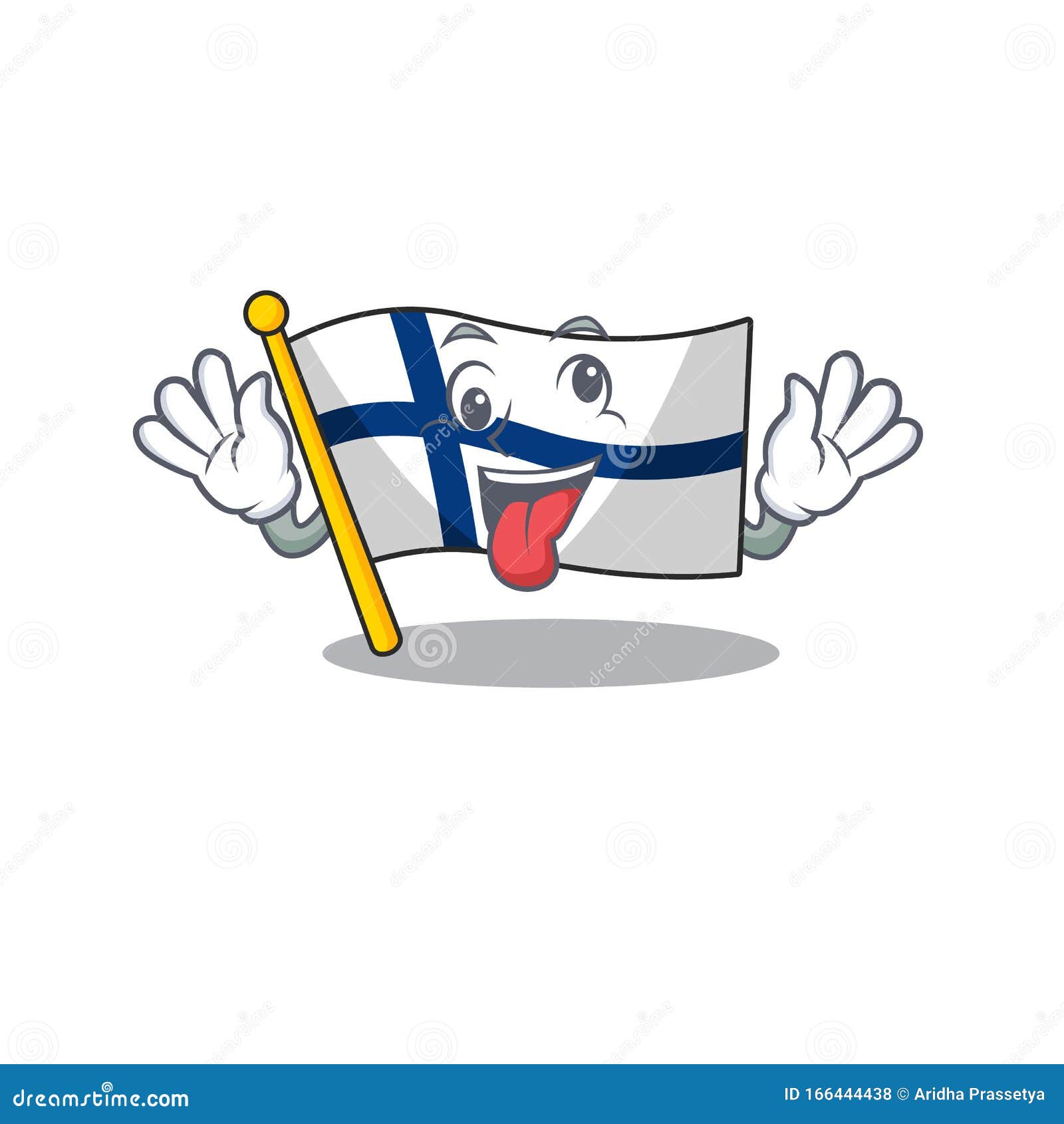 Mascot Illustration of Crazy Expression Flag Finland Cartoon Character ...
