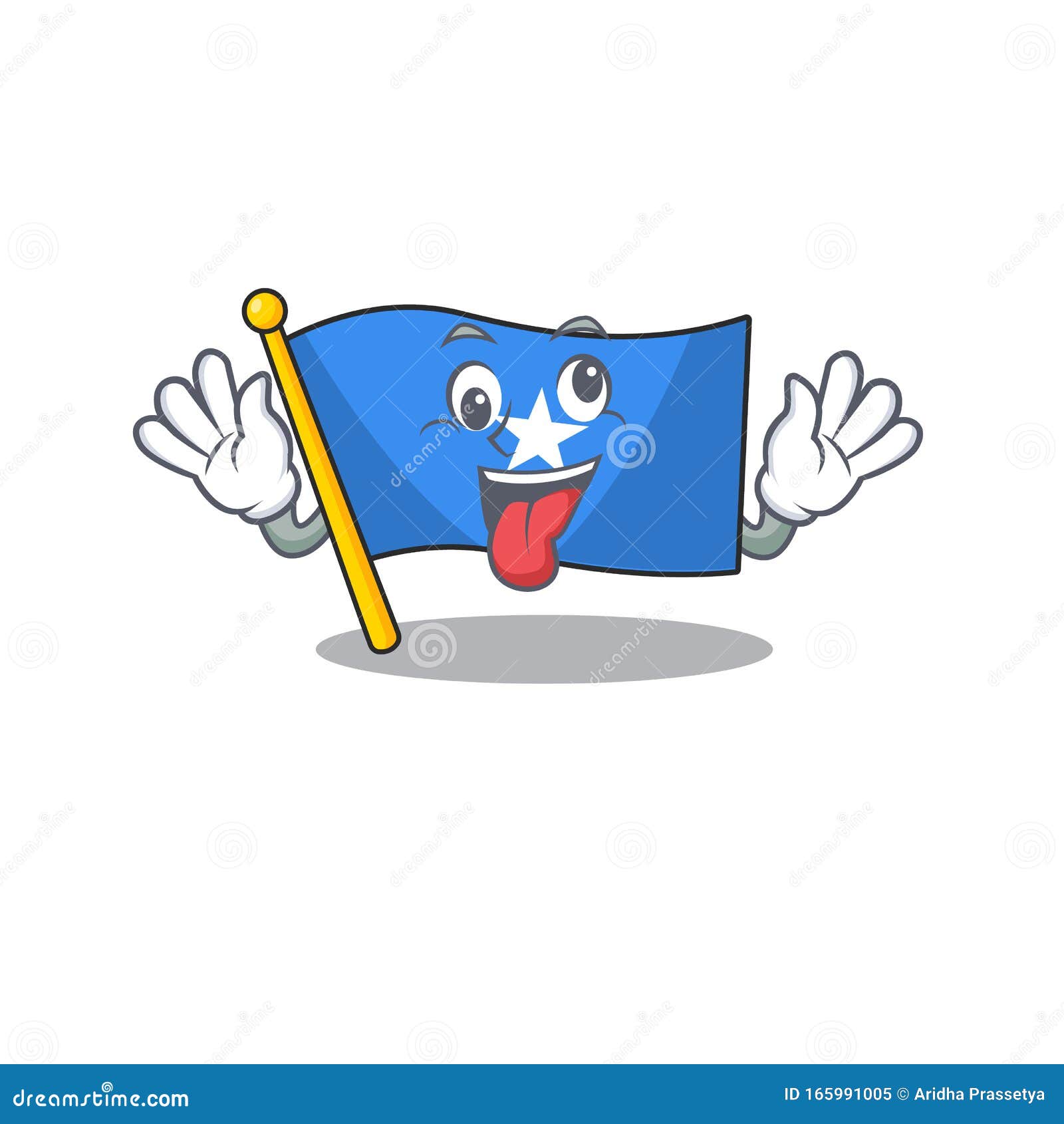 Mascot Illustration of Crazy Expression Flag Somalia Cartoon Character ...