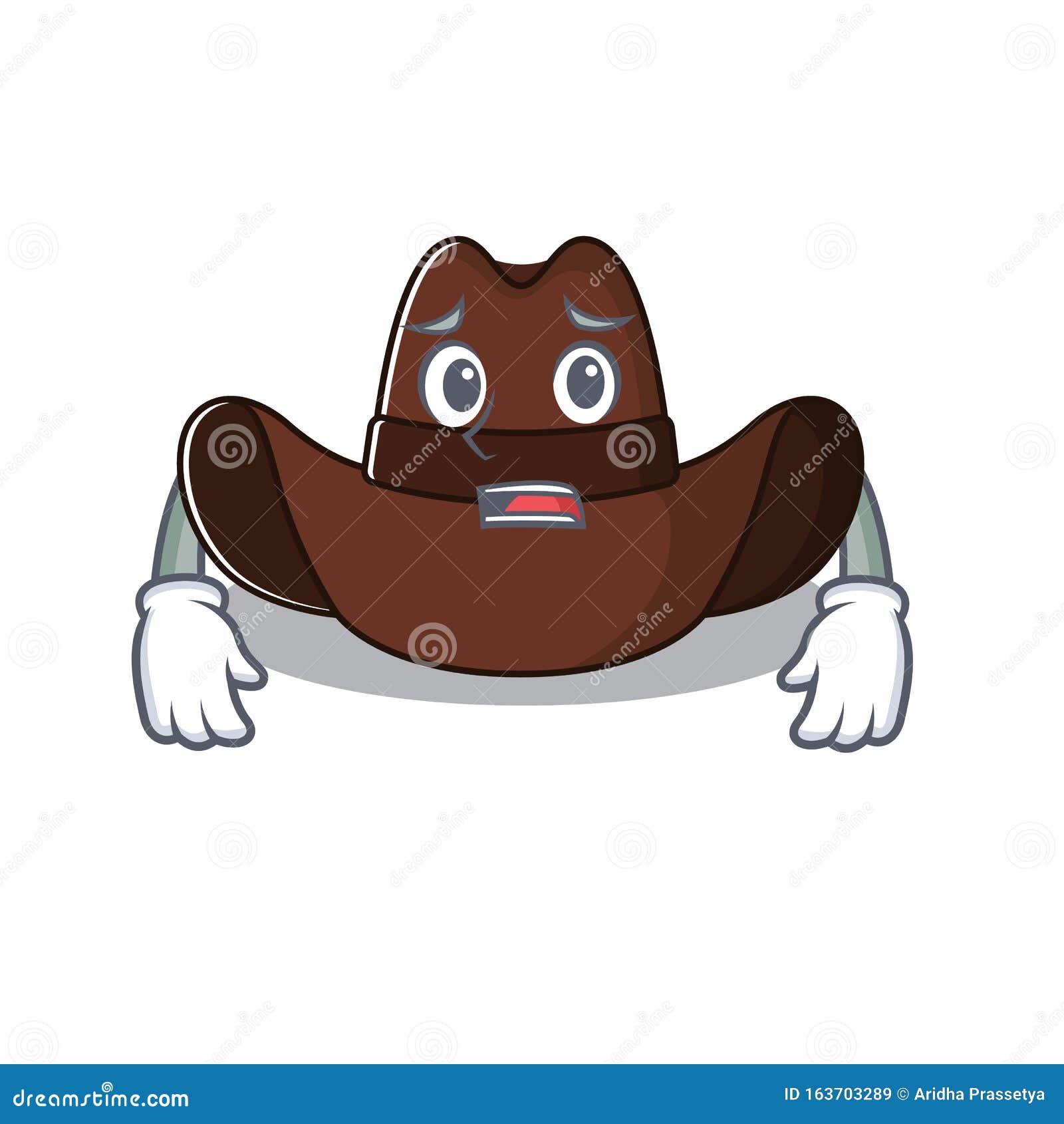 Mascot Illustration the Featuring Cowboy Hat Afraid Stock Vector ...