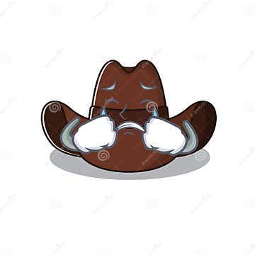 Mascot Illustration the Featuring Cowboy Hat Crying Stock Vector ...