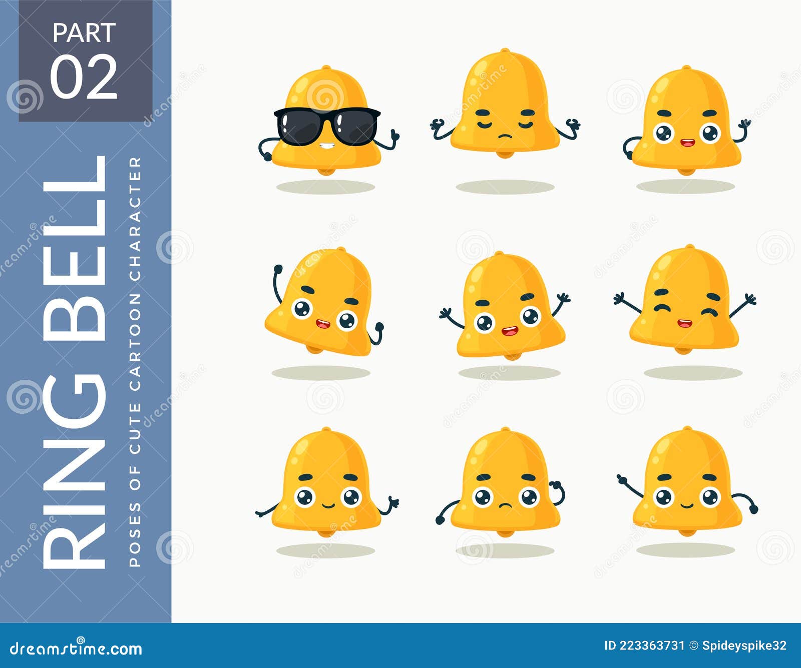 Mascot Images of the Ring Bell. Second Set Stock Vector - Illustration ...