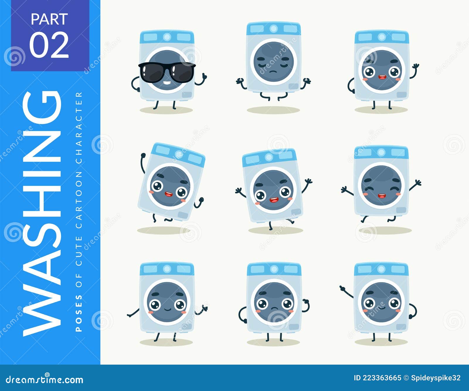 Mascot Images of the Washing Machine. Second Set Stock Vector ...