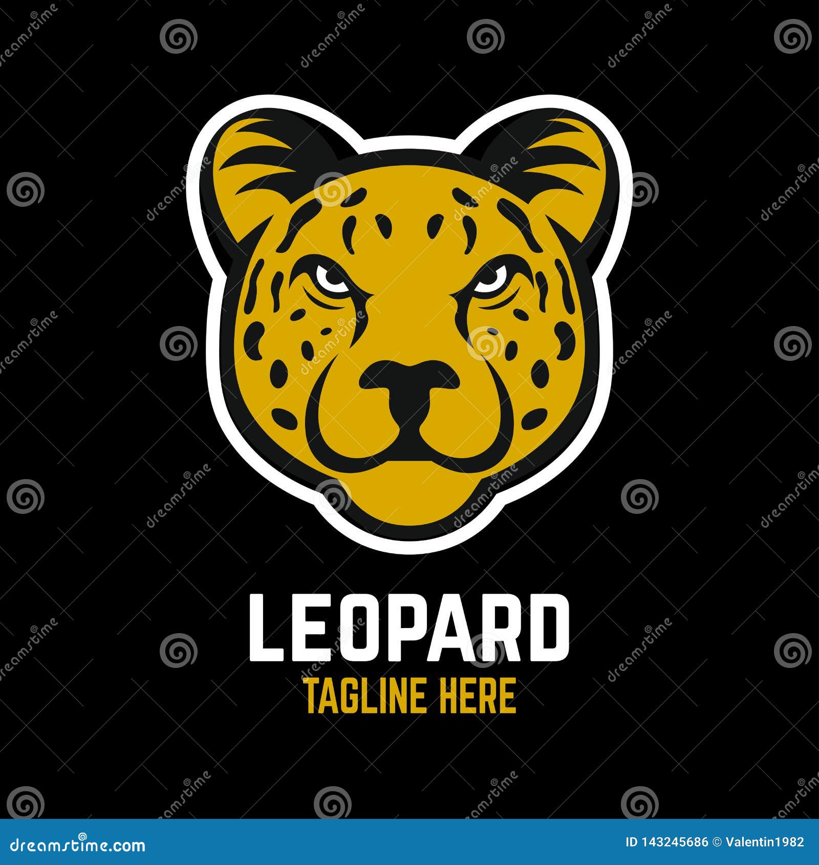 Leopard Logo Set. Angry, Leopard. Predator Animal. Tameless Color Logo ...