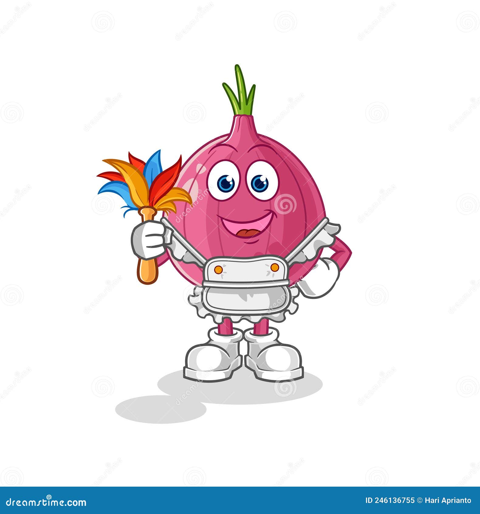 Mascota De Doncella Roja. Vector De Dibujos Animados Ilustración del ...