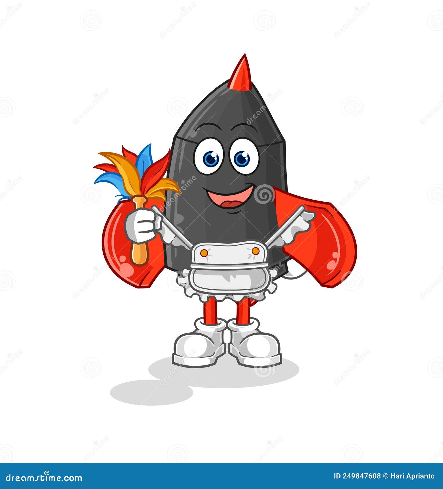 Mascota De Doncella. Vector De Dibujos Animados Ilustración del Vector ...