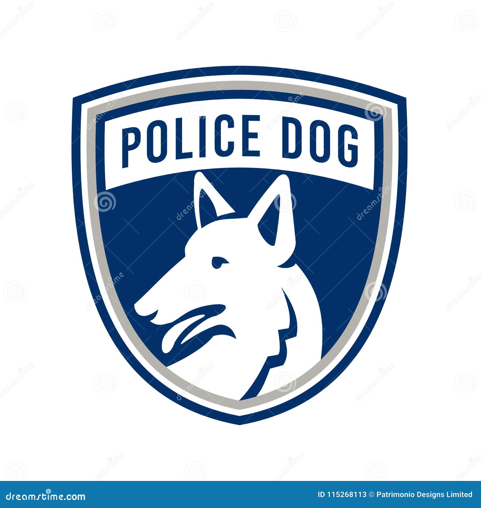 Mascota Del Escudo Del Perro Policía Ilustración del Vector ...