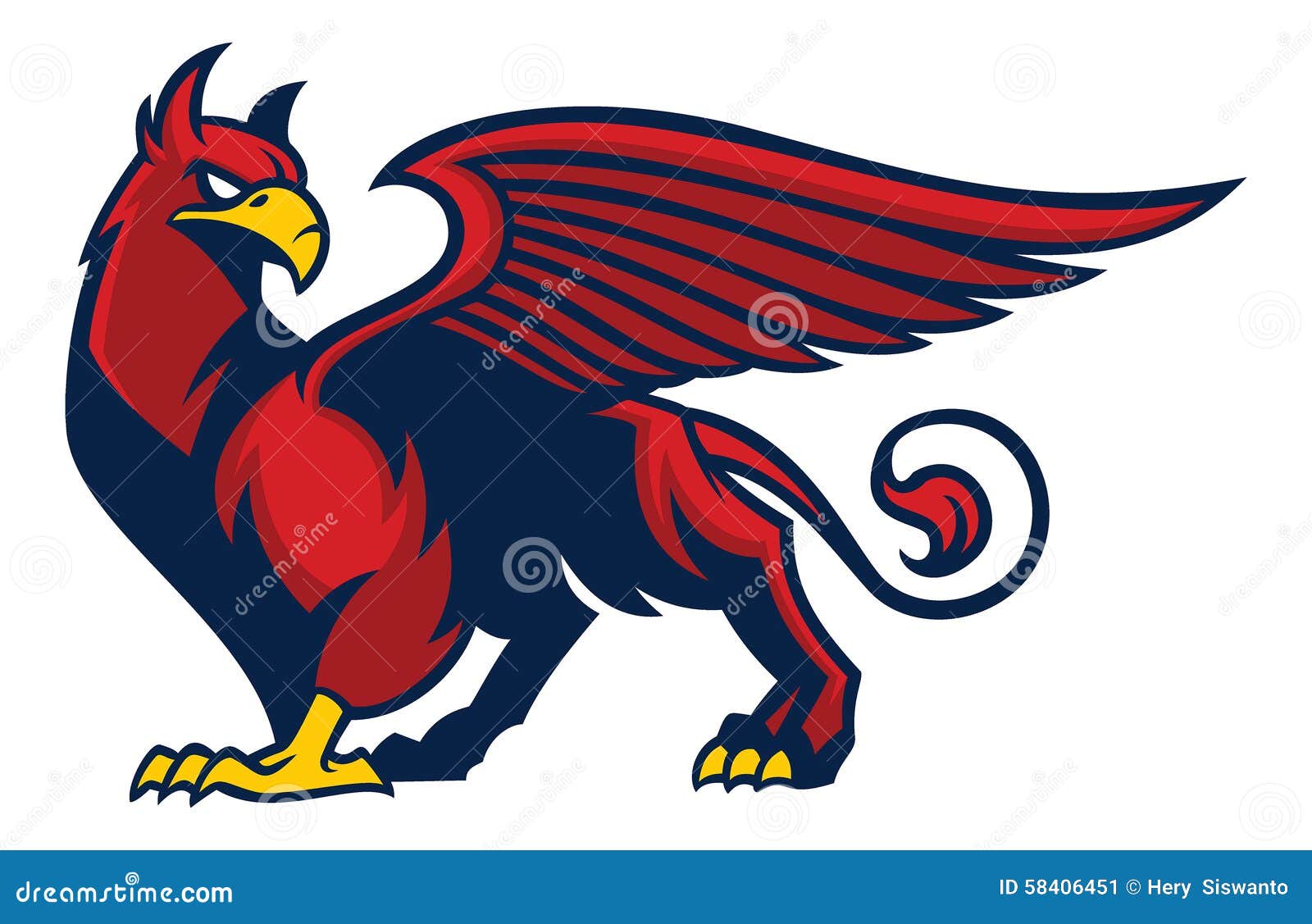 Mascote Da Criatura Do Grifo Ilustração do Vetor - Ilustração de ...