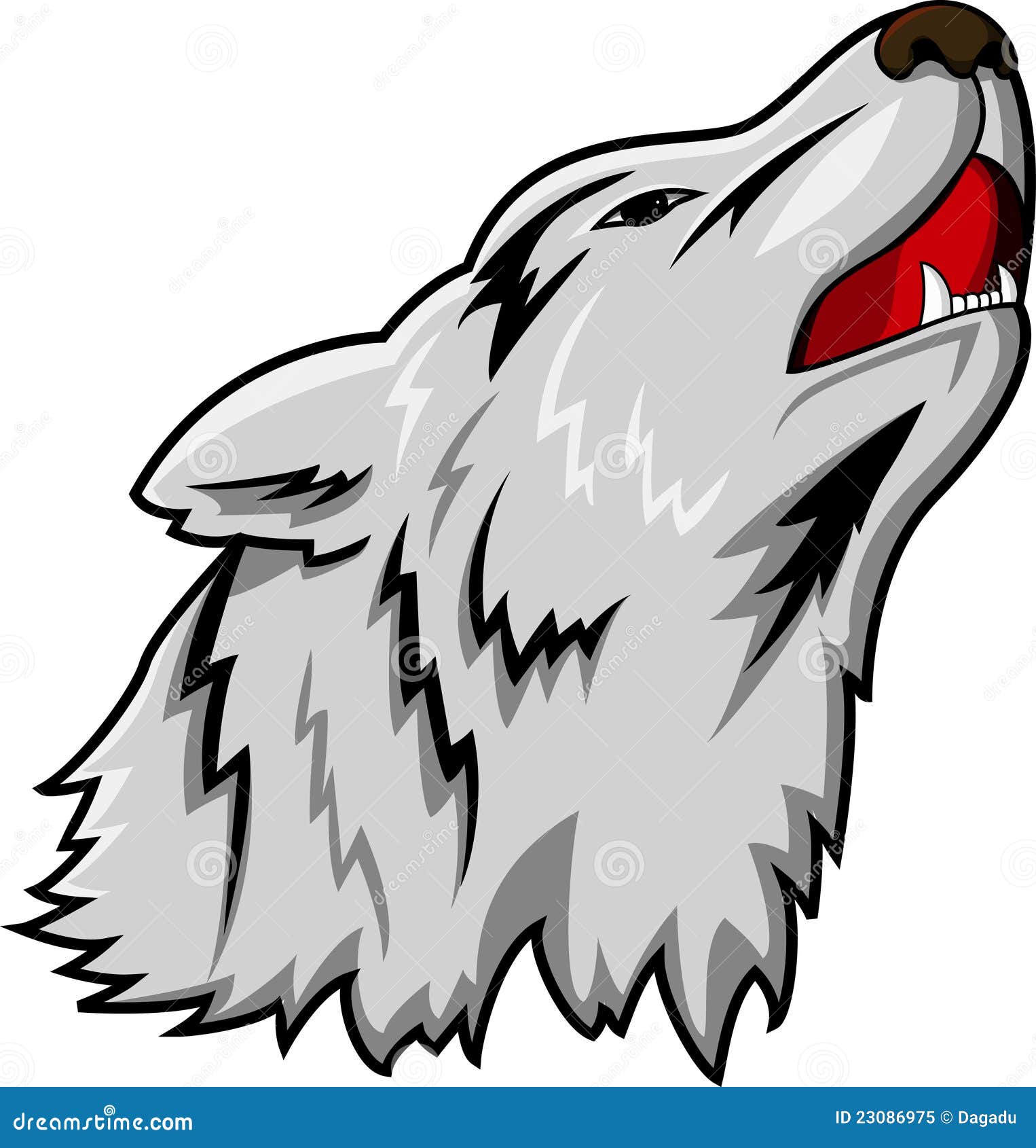 Mascote do lobo ilustração do vetor. Ilustração de predator - 23086975