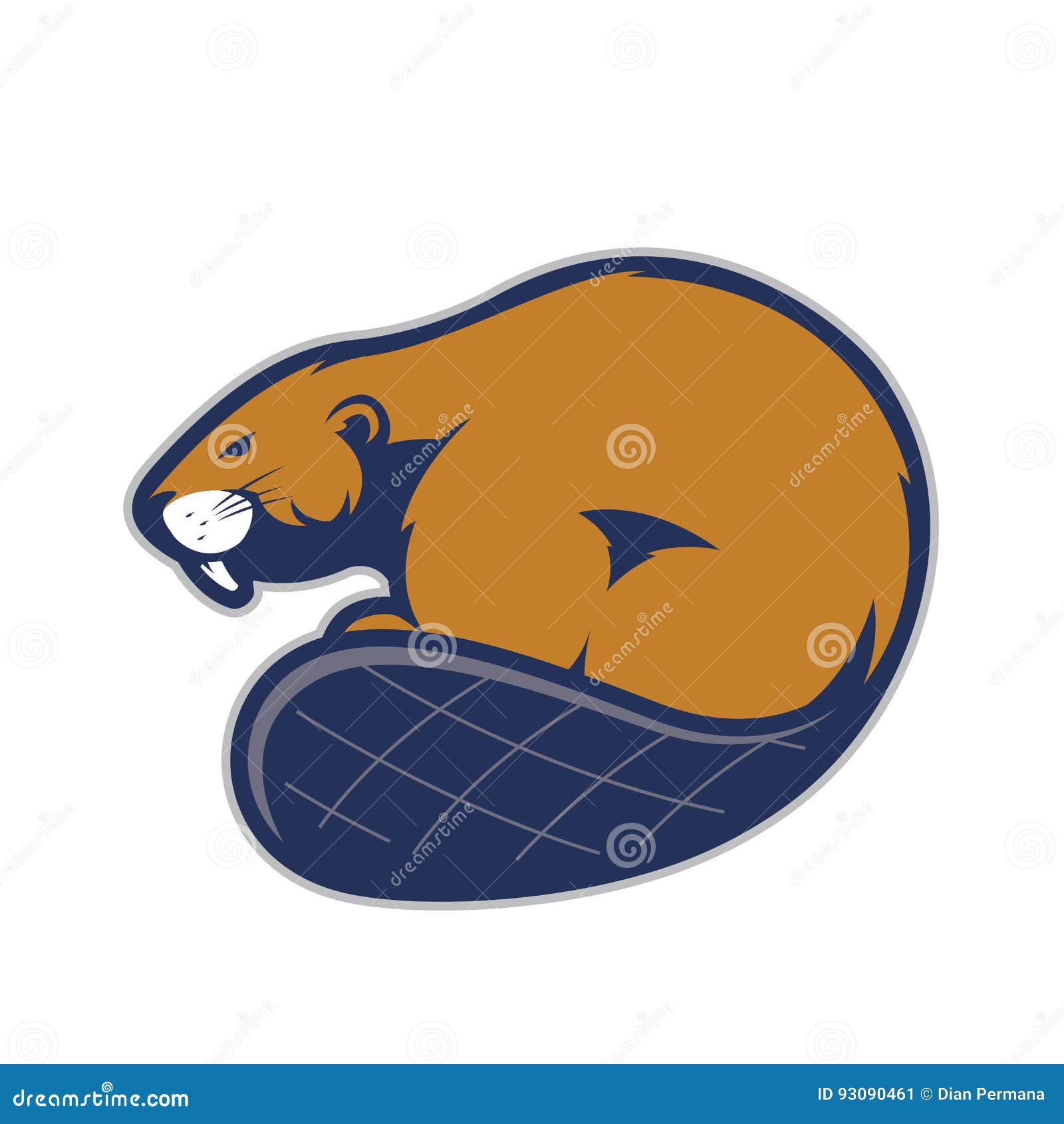 Mascotte de castor illustration de vecteur. Illustration du ...