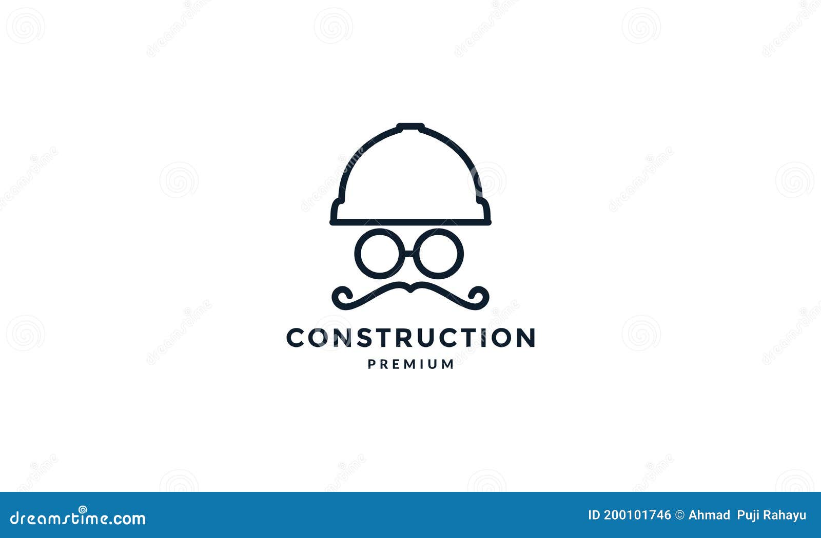 Masculine Construction Workers Line Logo Vector Icon Illustration Stock ...