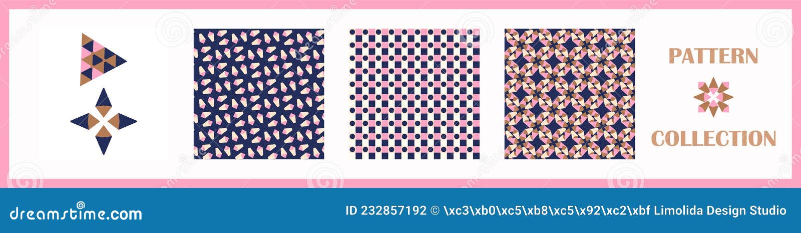 Masculine Geometric Seamless Pattern Collection. Simple Shape for ...