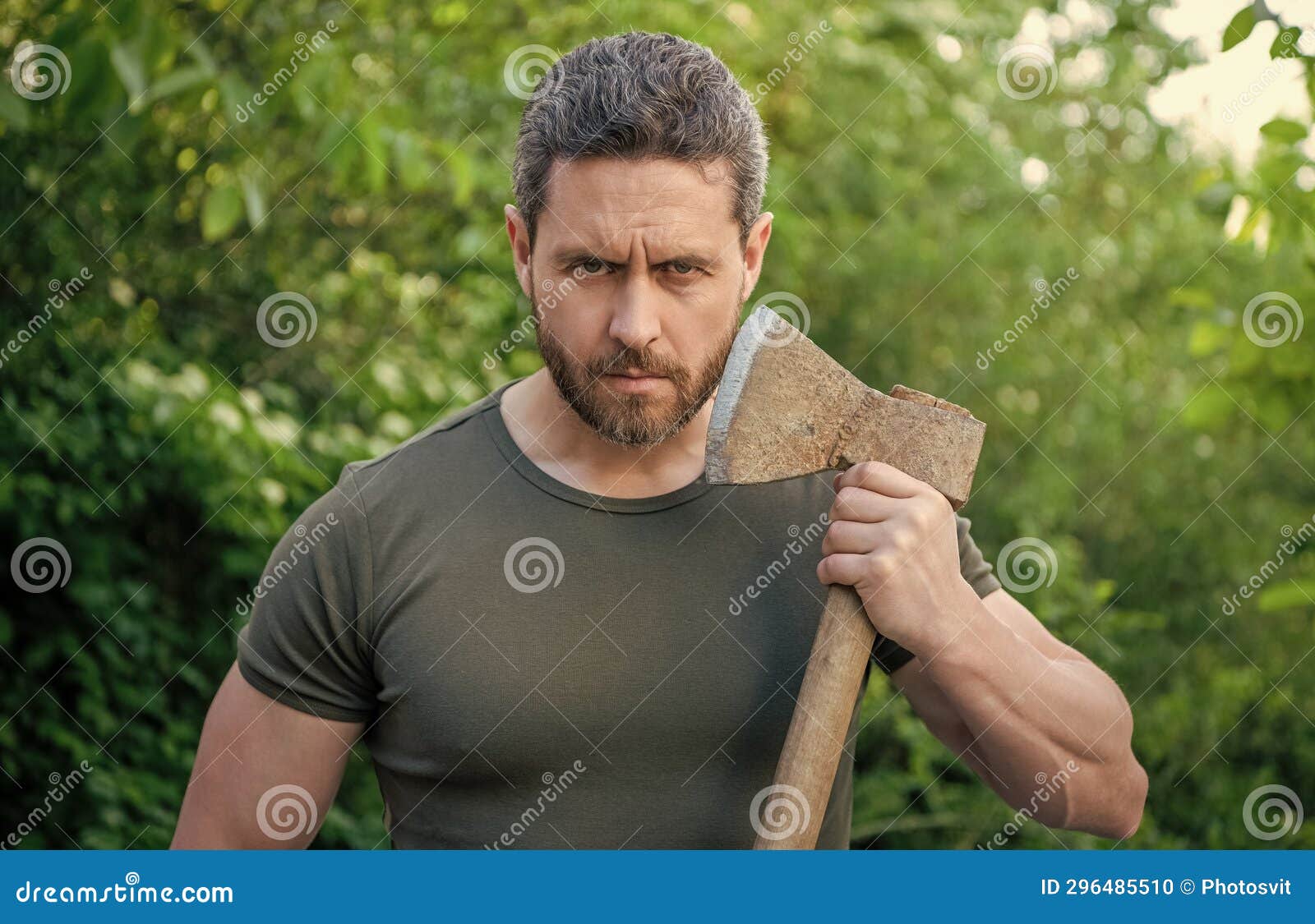 Masculine Guy with Axe. Masculine Guy with Axe. Bearded Masculine Guy ...