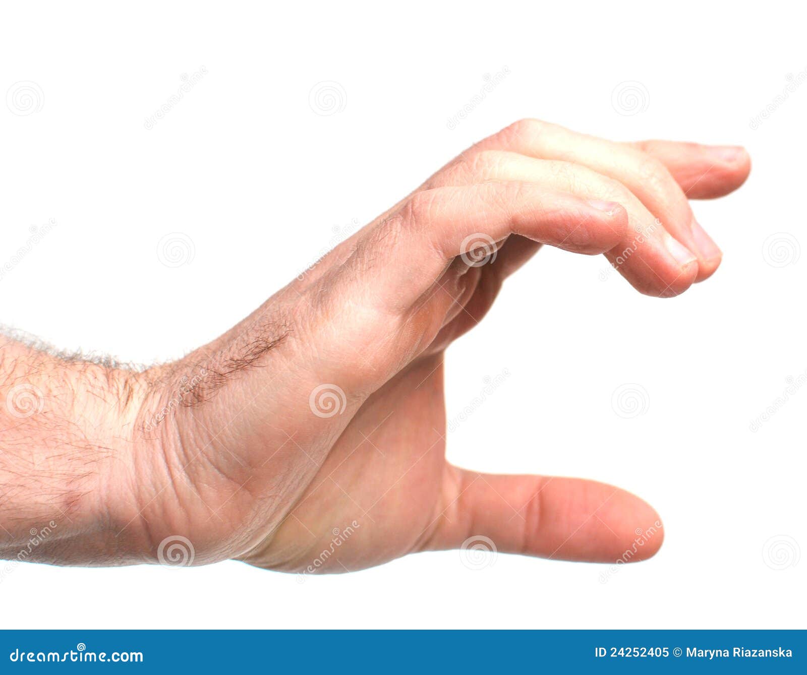 Masculine Hand Touching Something Stock Image - Image of people ...