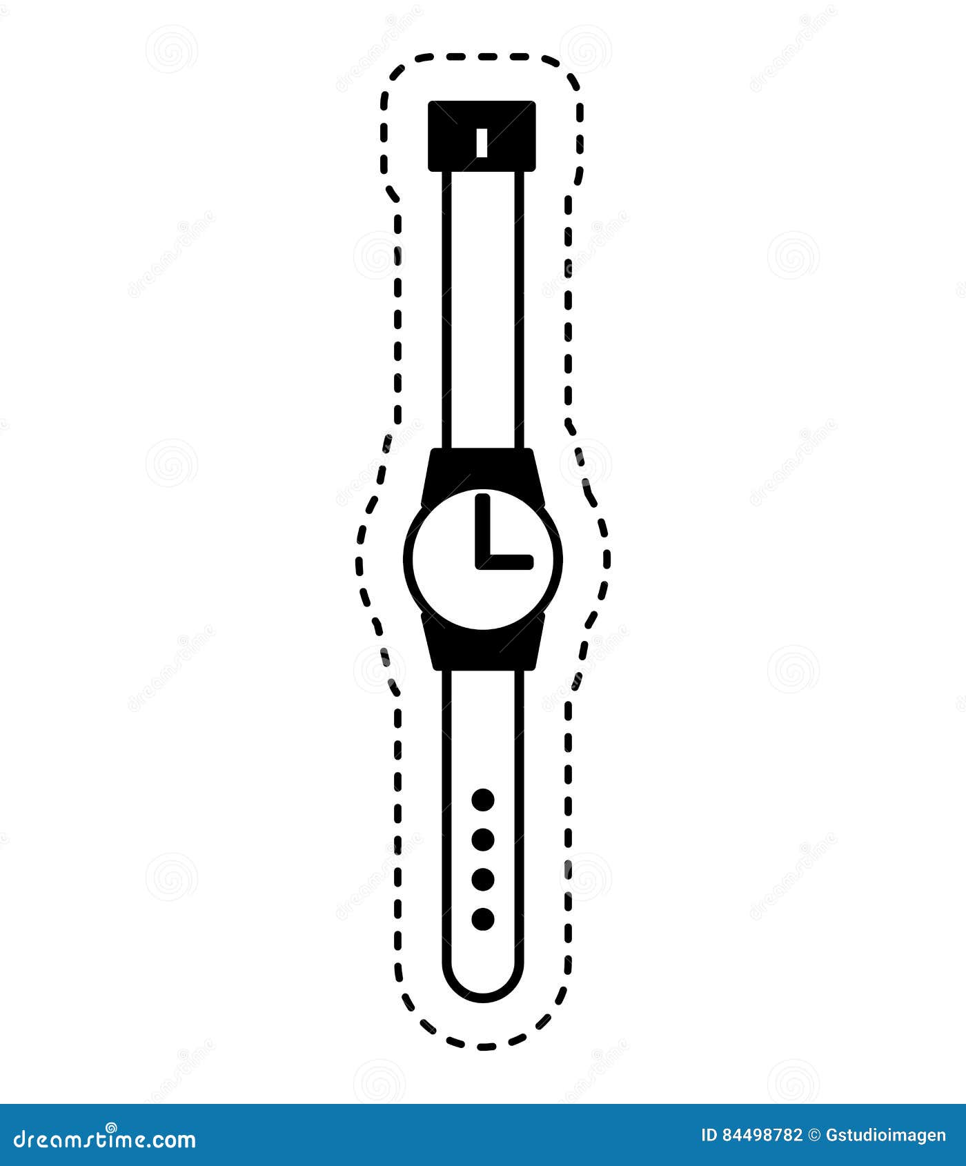 Masculine hand watch icon stock illustration. Illustration of sign ...