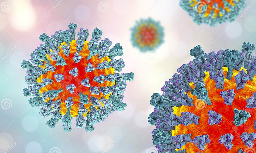 Masernvirus Abbildung stock abbildung. Illustration von kalt - 96203763