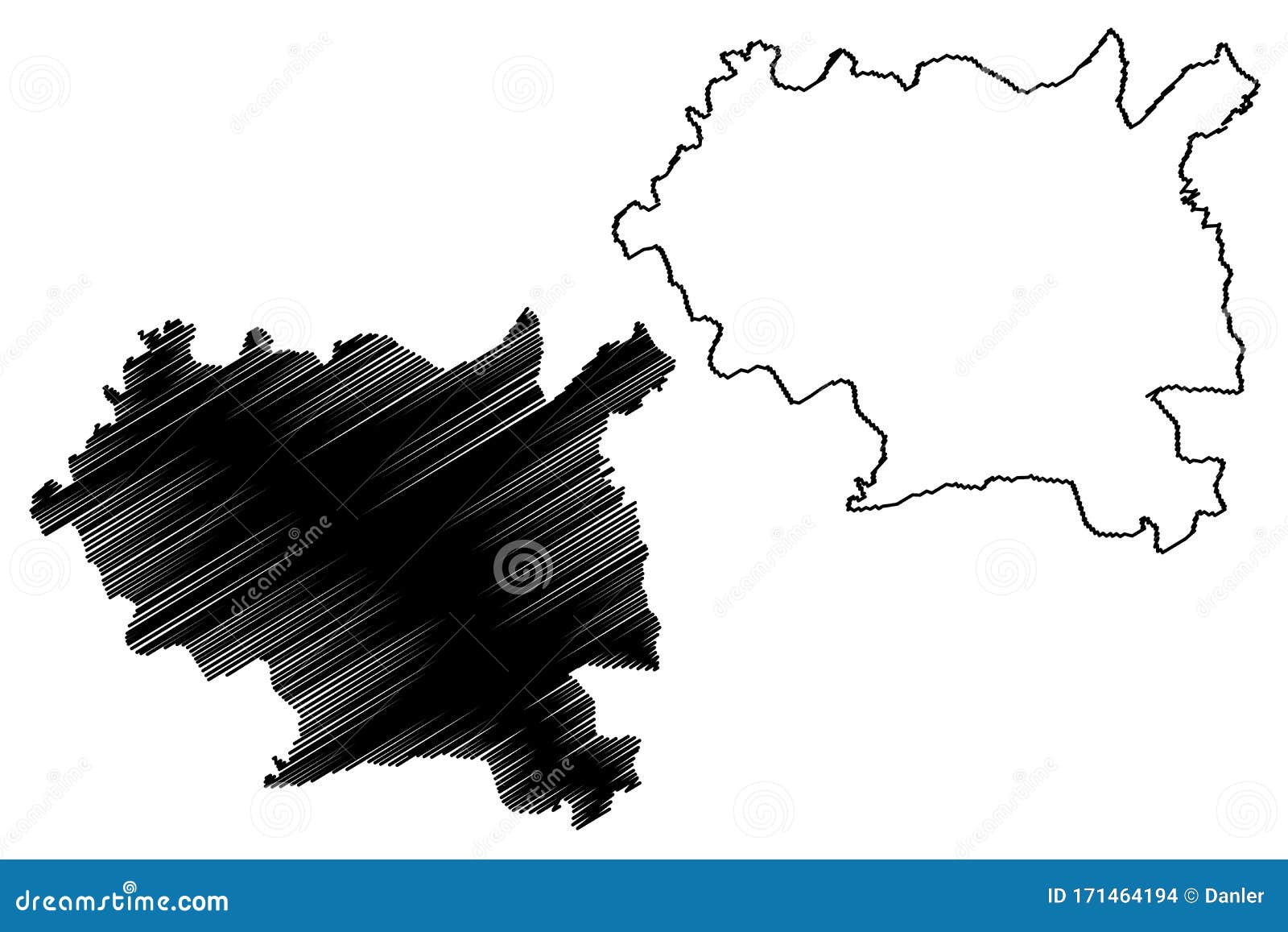 Maseru District Districts of Lesotho, Kingdom of Lesotho Map Vector ...