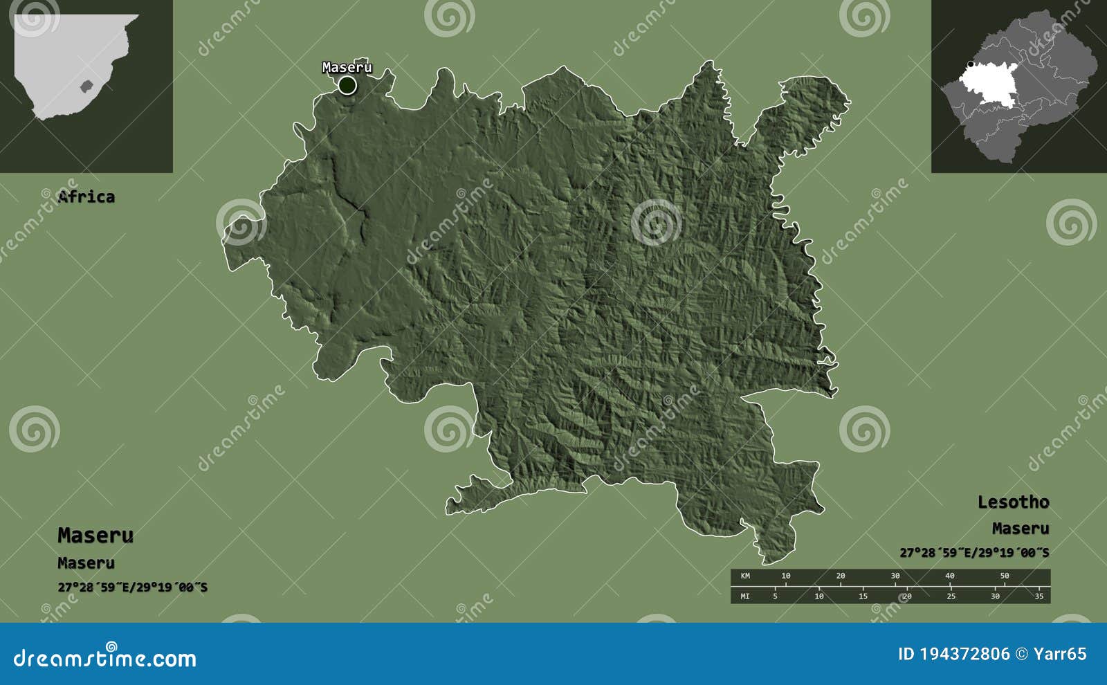 Maseru, District of Lesotho,. Previews. Administrative Stock ...