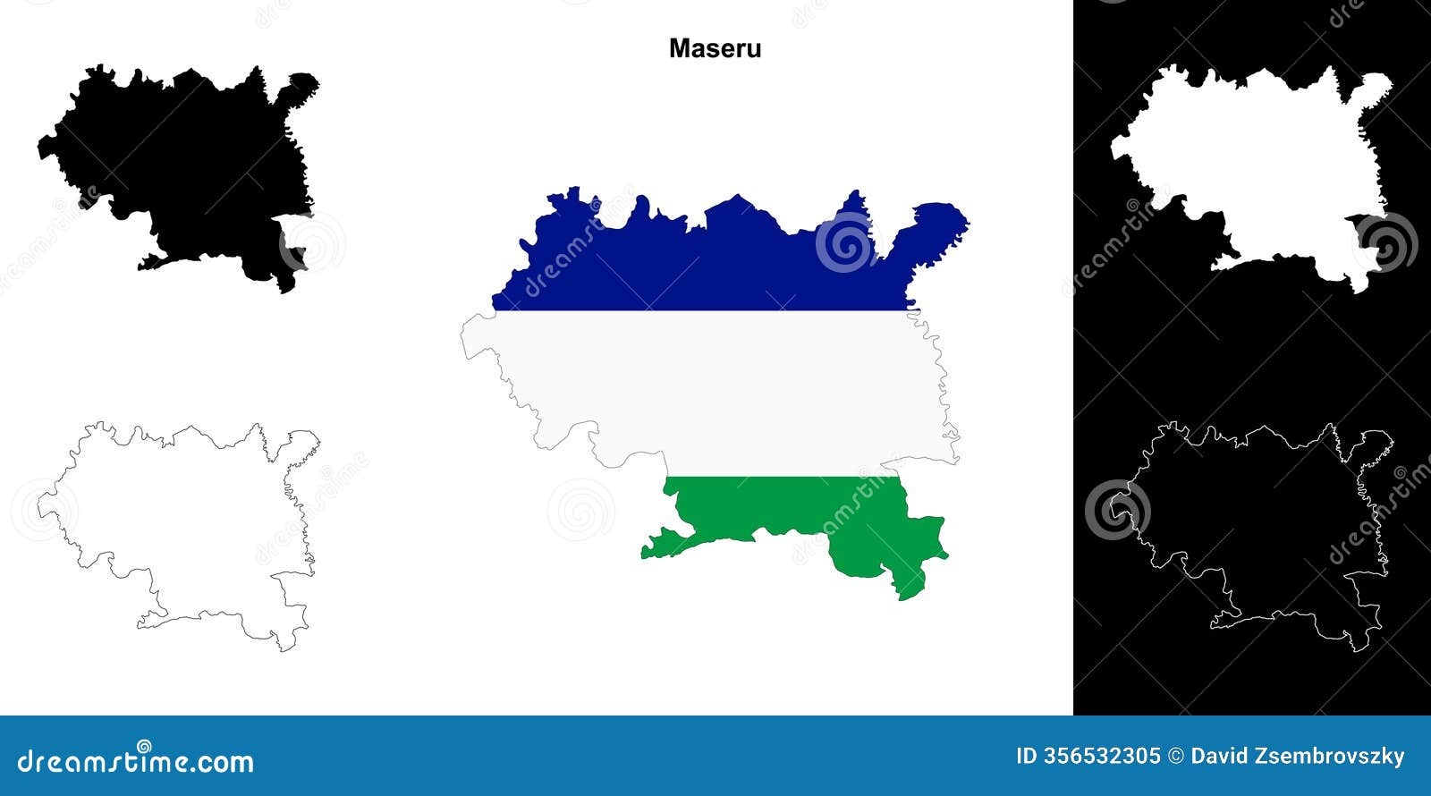 Maseru outline map stock illustration. Illustration of contour - 356532305
