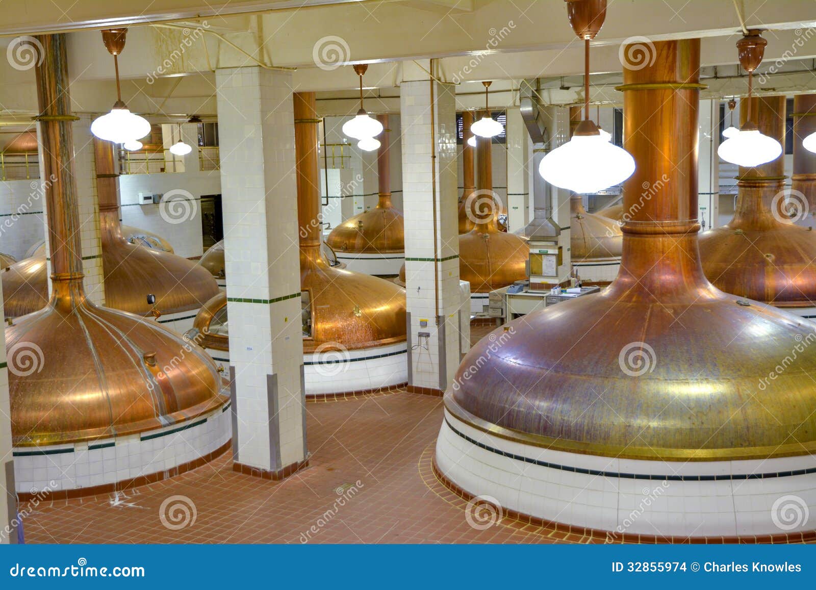 Mash Posts Used for Making Beer Stock Photo - Image of copper, pattern ...