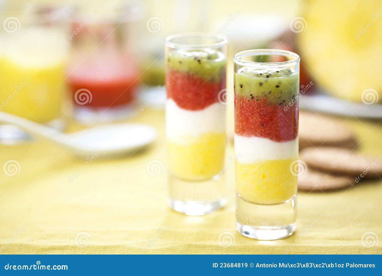 Mashed Fruit Cups without Mixing Stock Image - Image of dessert ...